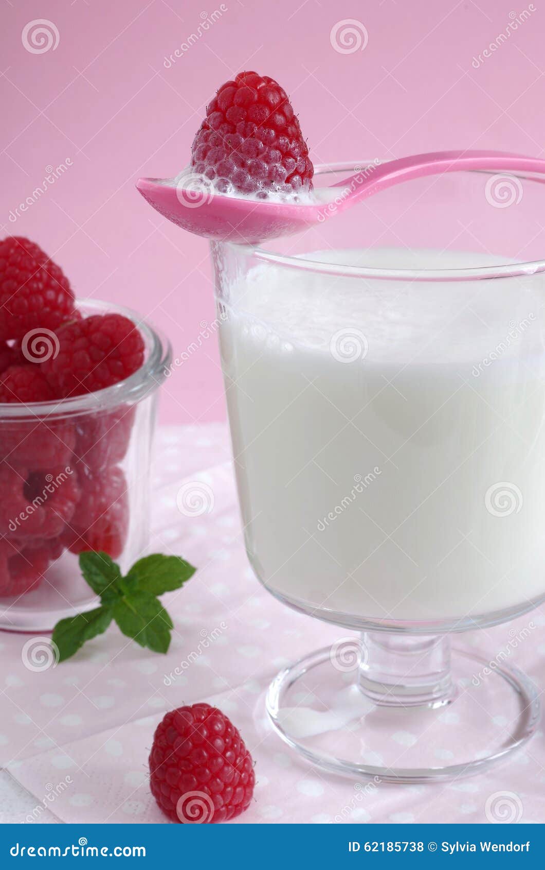 Milk and raspberry stock photo. Image of dairy, berries - 62185738