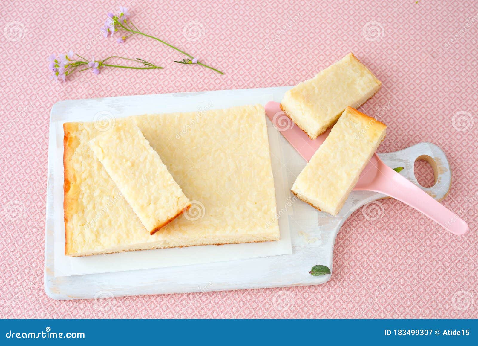 Milk rice cake stock image. Image of yeast, rice, piece - 183499307