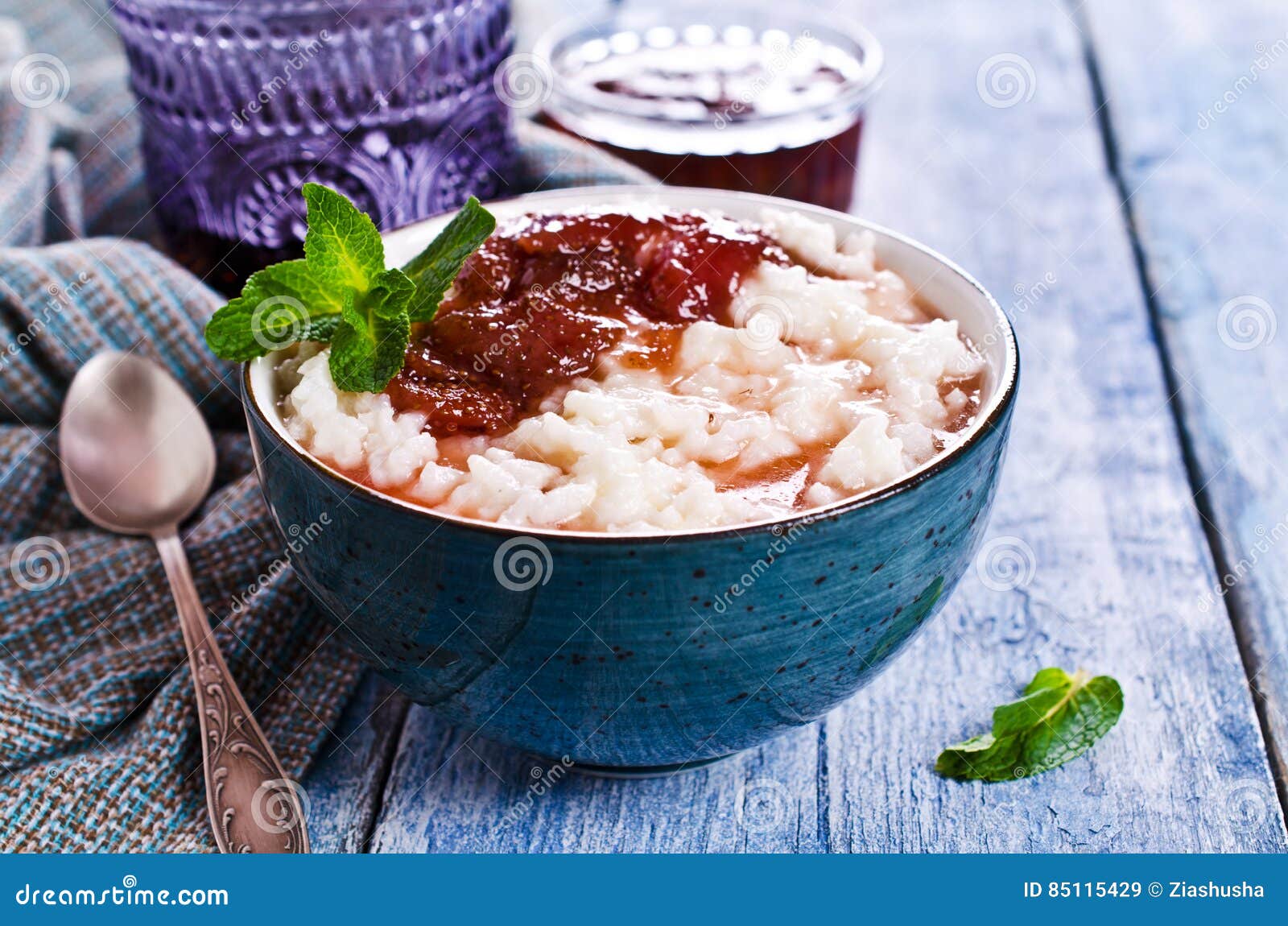 Milk rice porridge stock image. Image of meal, delicious - 85115429
