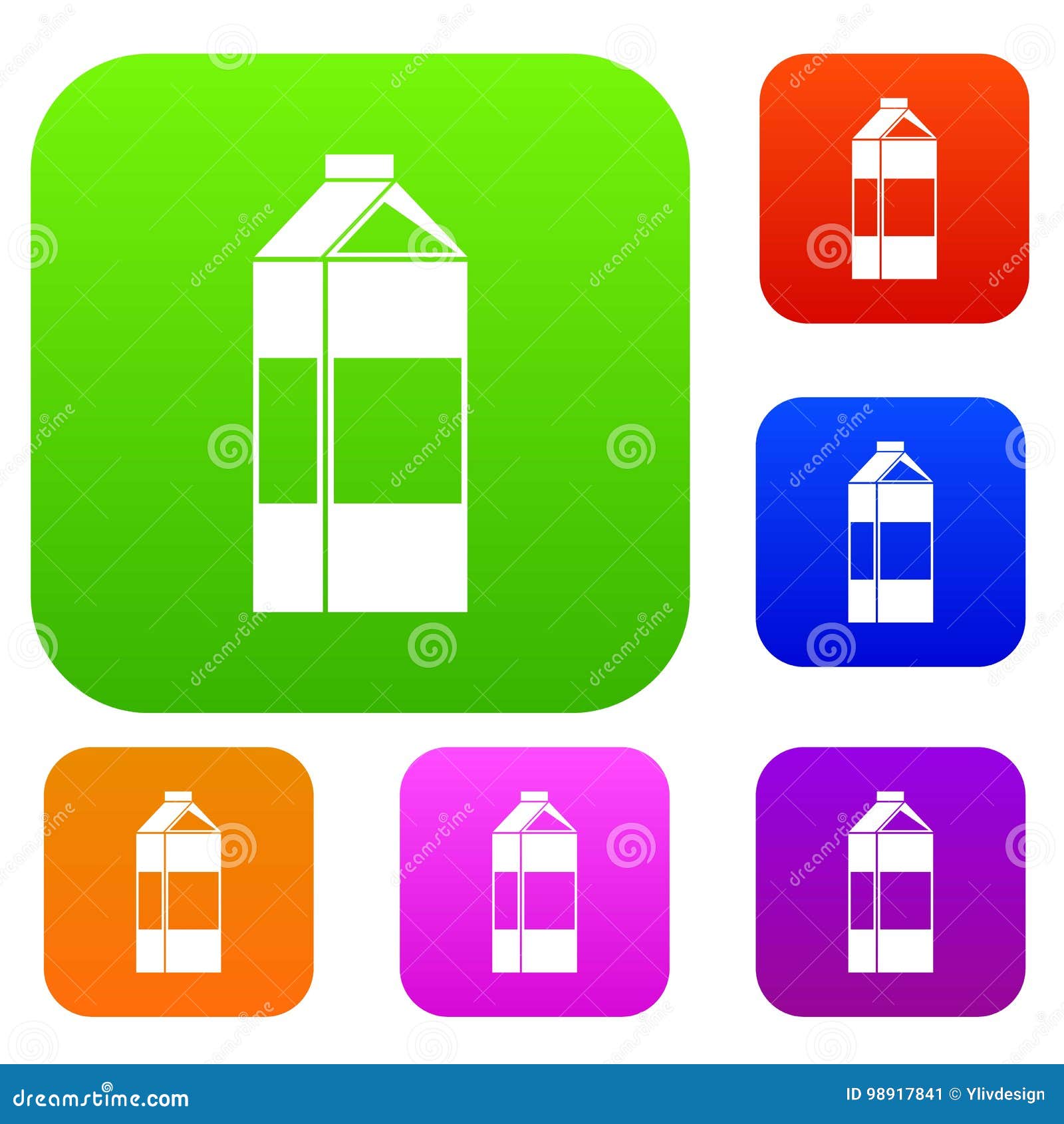 Milk set collection stock vector. Illustration of milk - 98917841