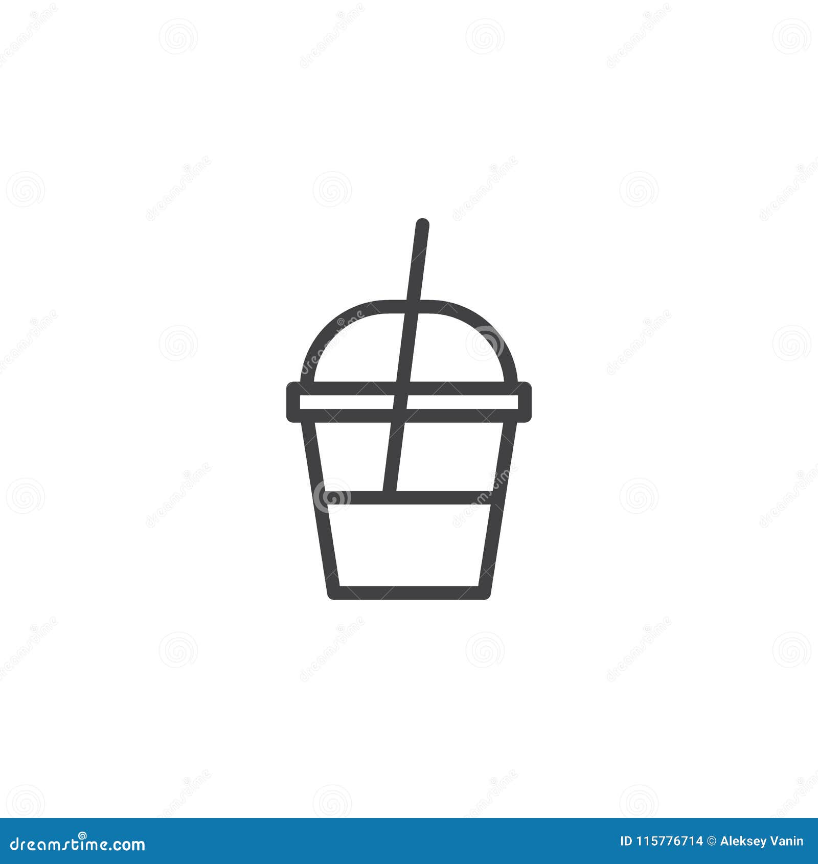 Milk Shake Container Outline Icon Stock Vector - Illustration of ...