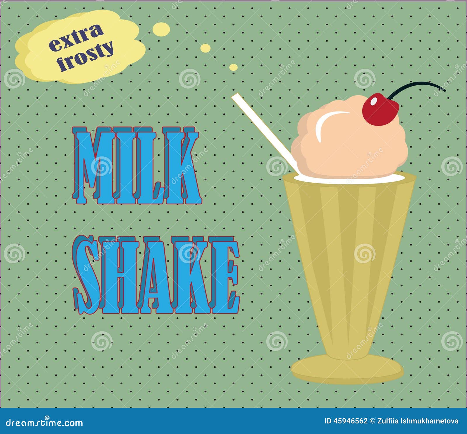 Milk shake stock vector. Illustration of gourmet, milkshake - 45946562