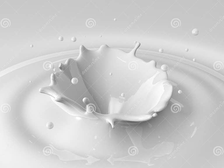 Milk splash stock illustration. Illustration of dessert - 4058001