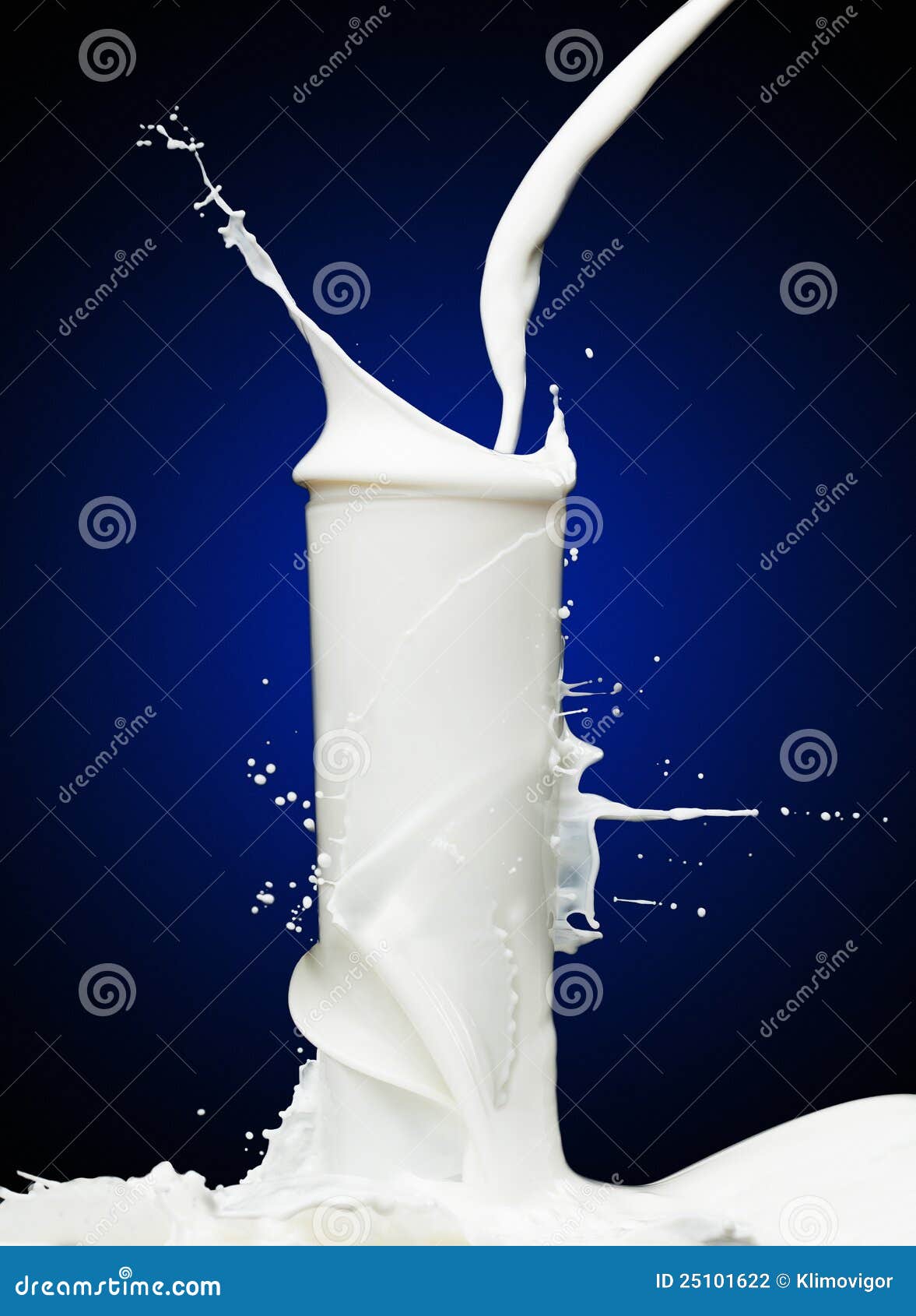 Milk Splash on a Blue Gradient Stock Photo - Image of calcium, black ...