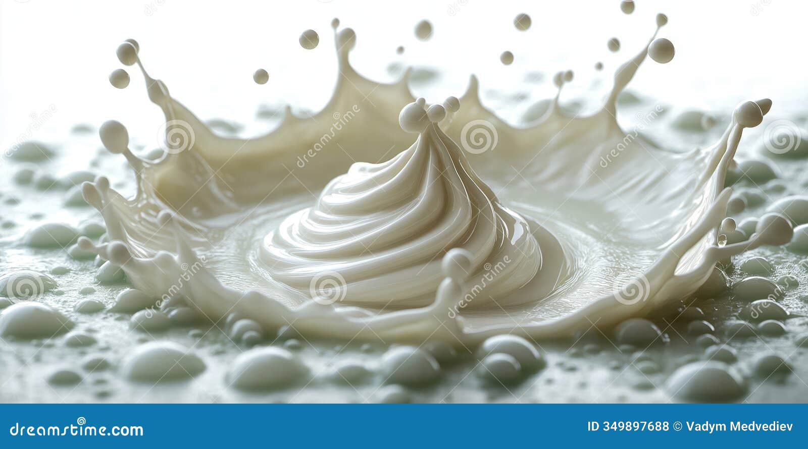 Milk Splash Cream Splash Realistic Illustration Isolated on White ...
