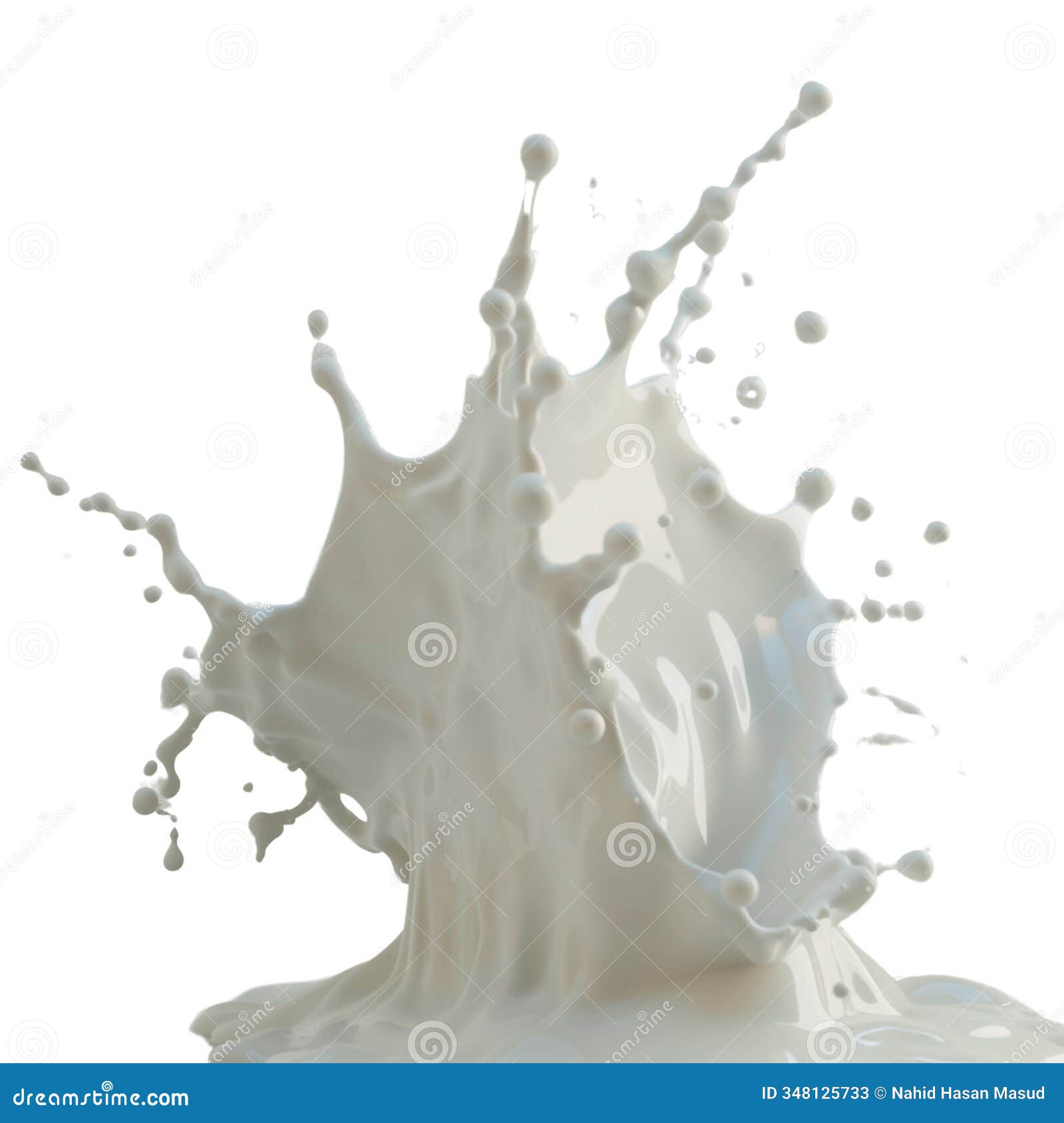 Milk Splash a Creamy White Explosion Stock Illustration - Illustration ...