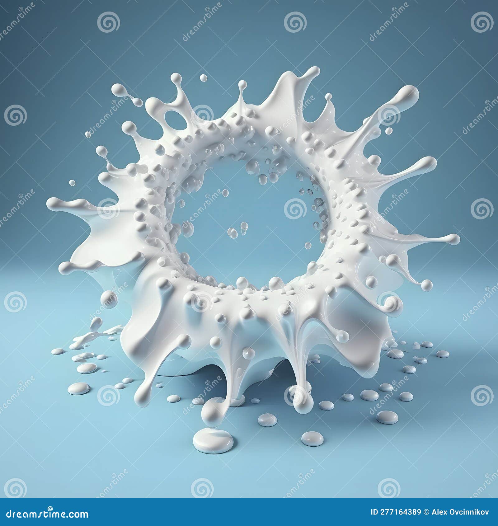 Milk Splash Crown in Abstract Perspective View for Creative Designs ...
