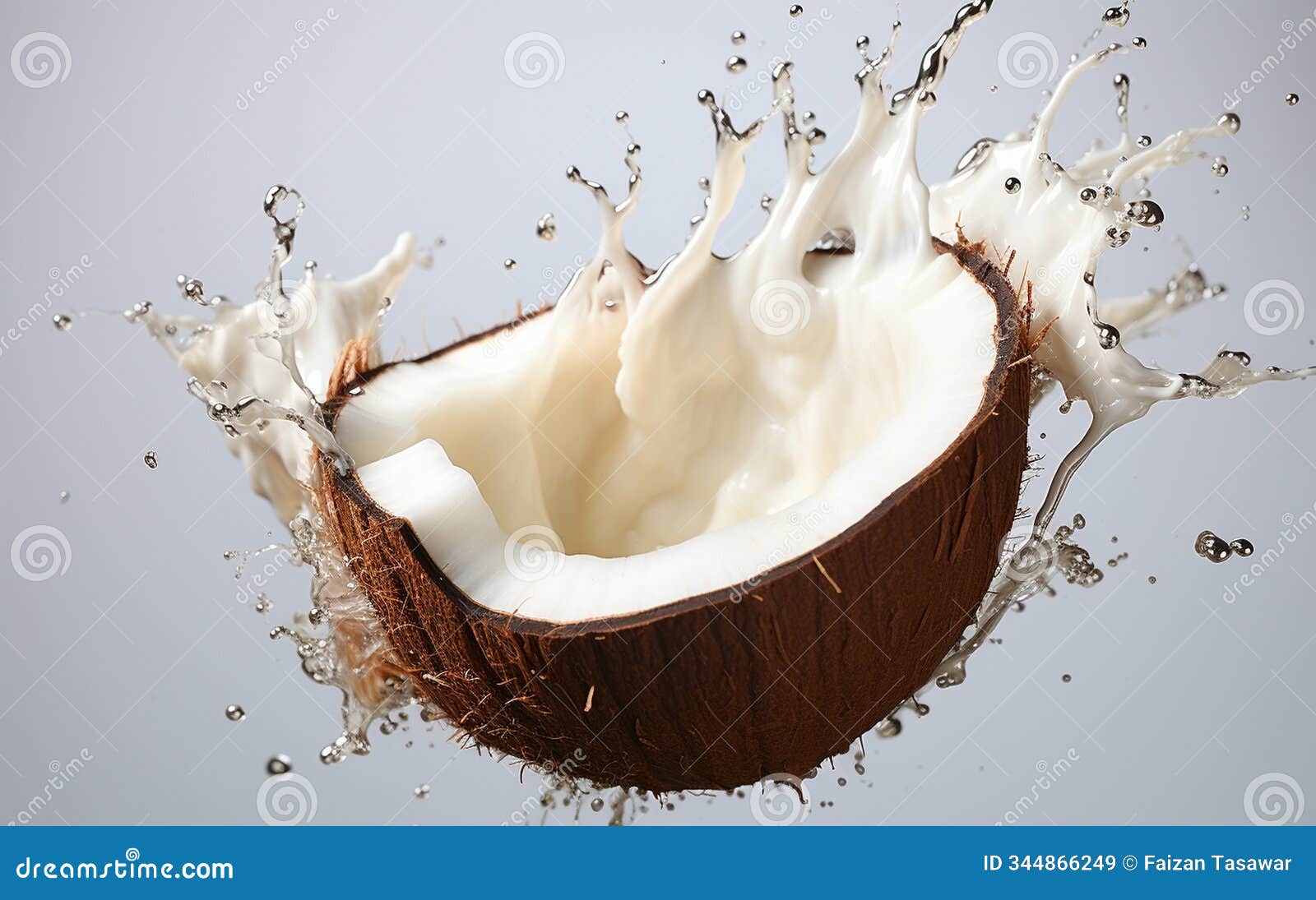 Grapefruit and Milk Splash on See-through Surface Stock Illustration ...