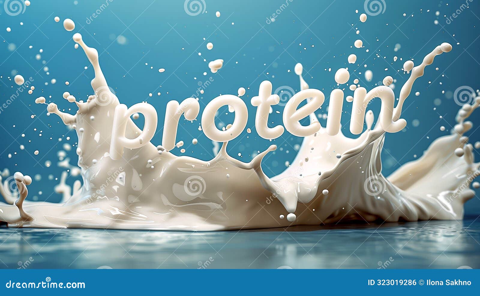 Protein Splash with Letters in Milk Stock Illustration - Illustration ...