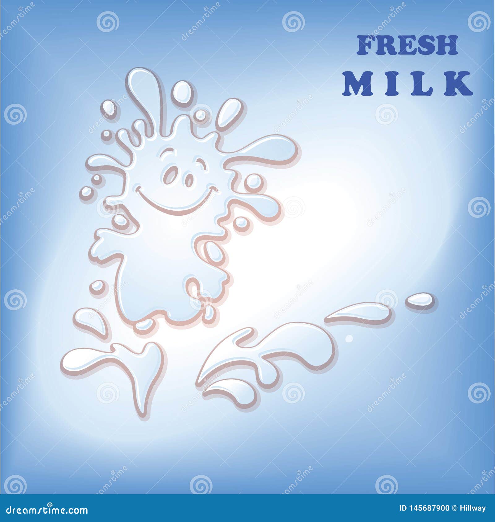 Milk Splash Funny Cheerful Cartoon Character Stock Vector ...