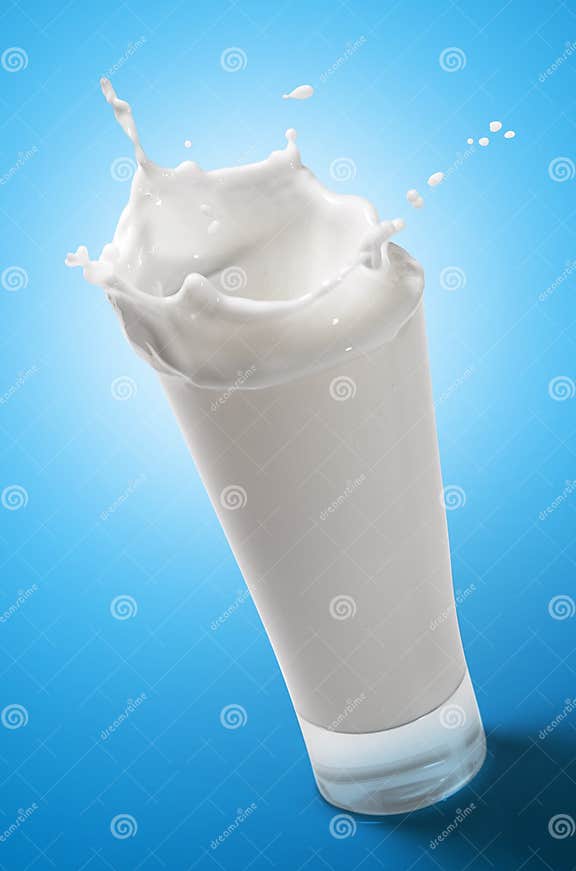 Milk Splash in Glass stock photo. Image of food, flowing - 21694878