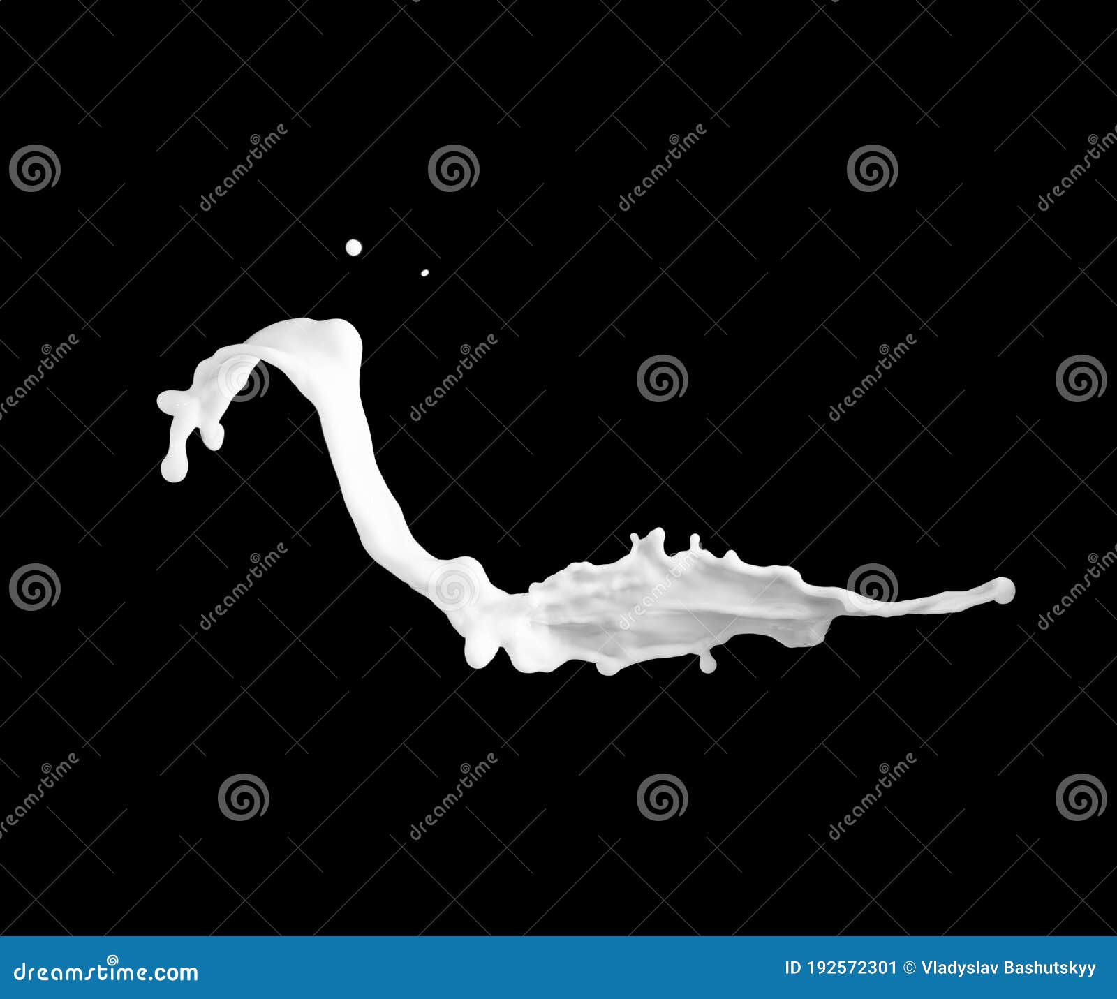 Milk Splash Isolated on Black Background Stock Image - Image of healthy ...