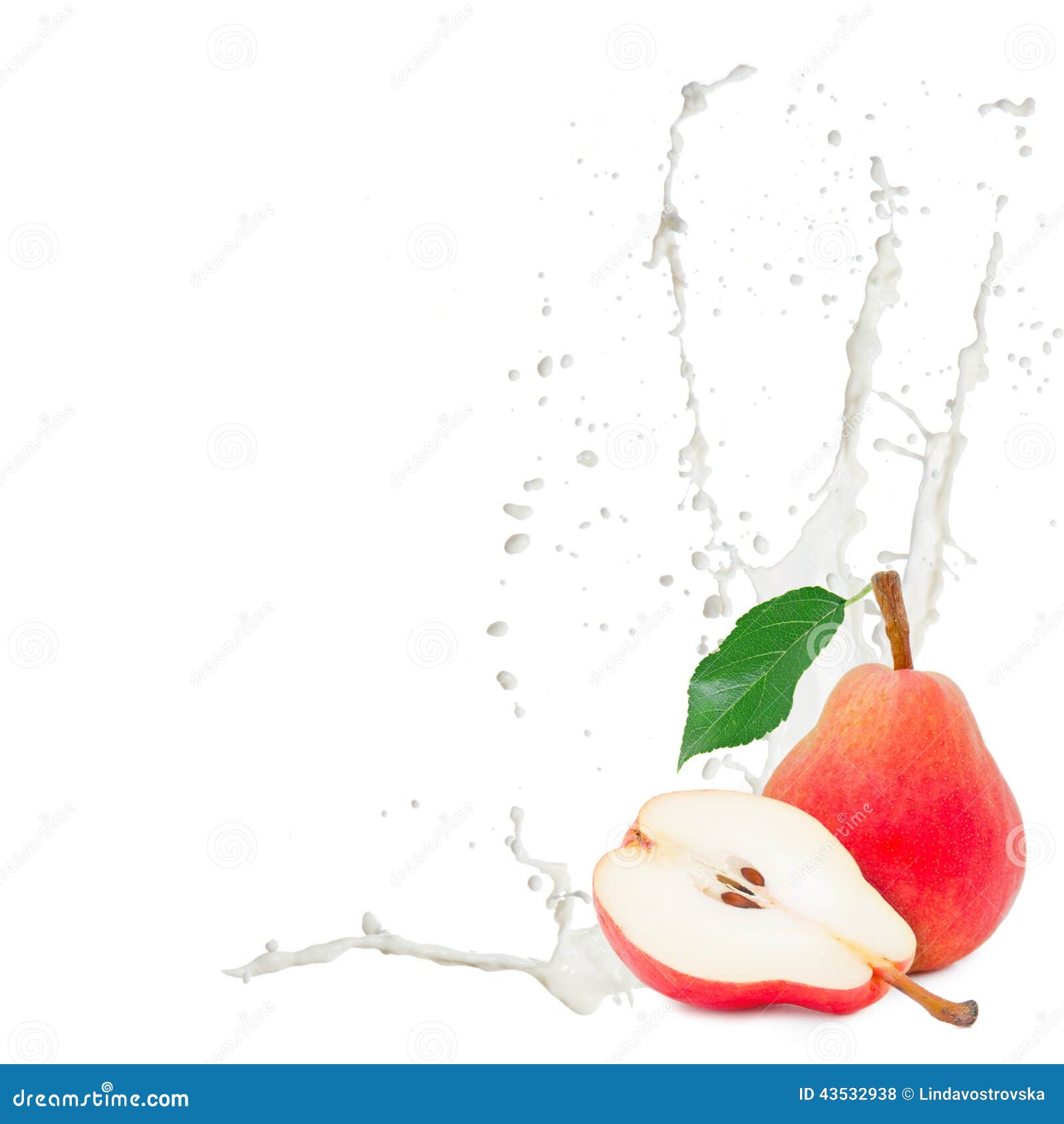 Milk splash pear stock photo. Image of fruit, cream, calcium - 43532938