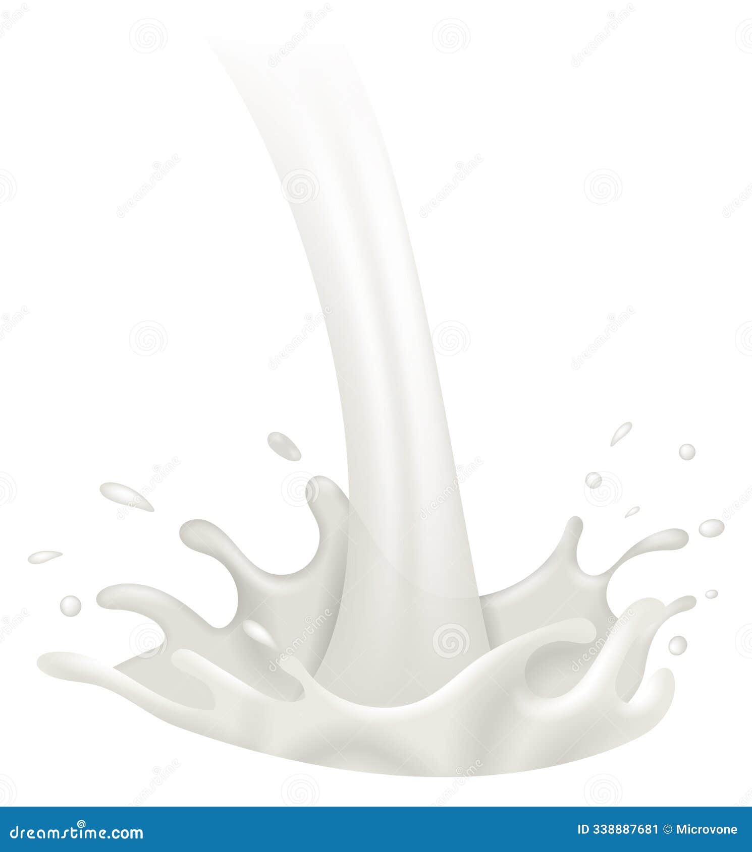 Realistic White Drop Of Milk Isolated On Transparent Background ...