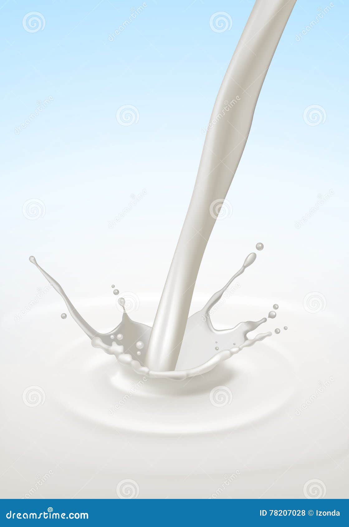 Milk Splash Stream Flow On Background Vector Illustration ...