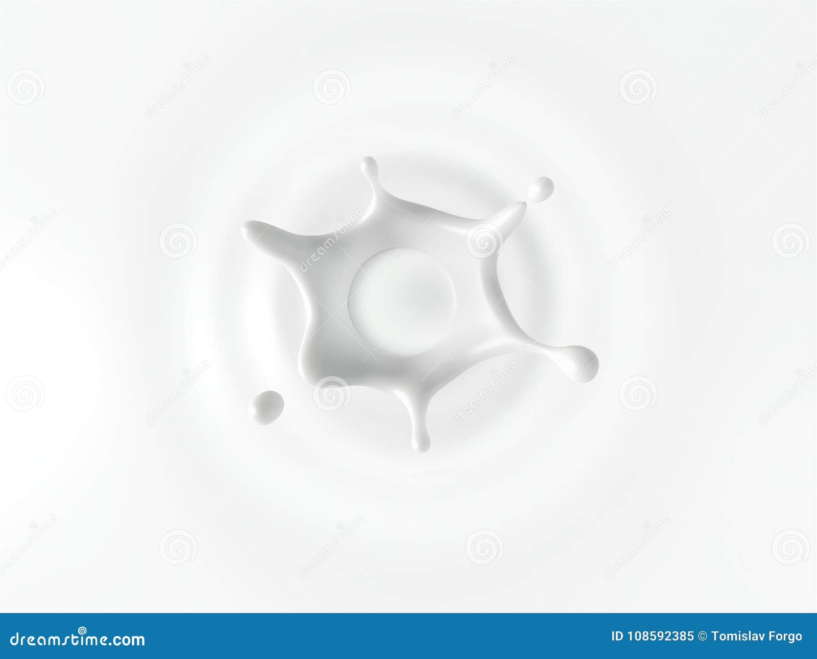 Milk Splash top view stock illustration. Illustration of milky - 108592385