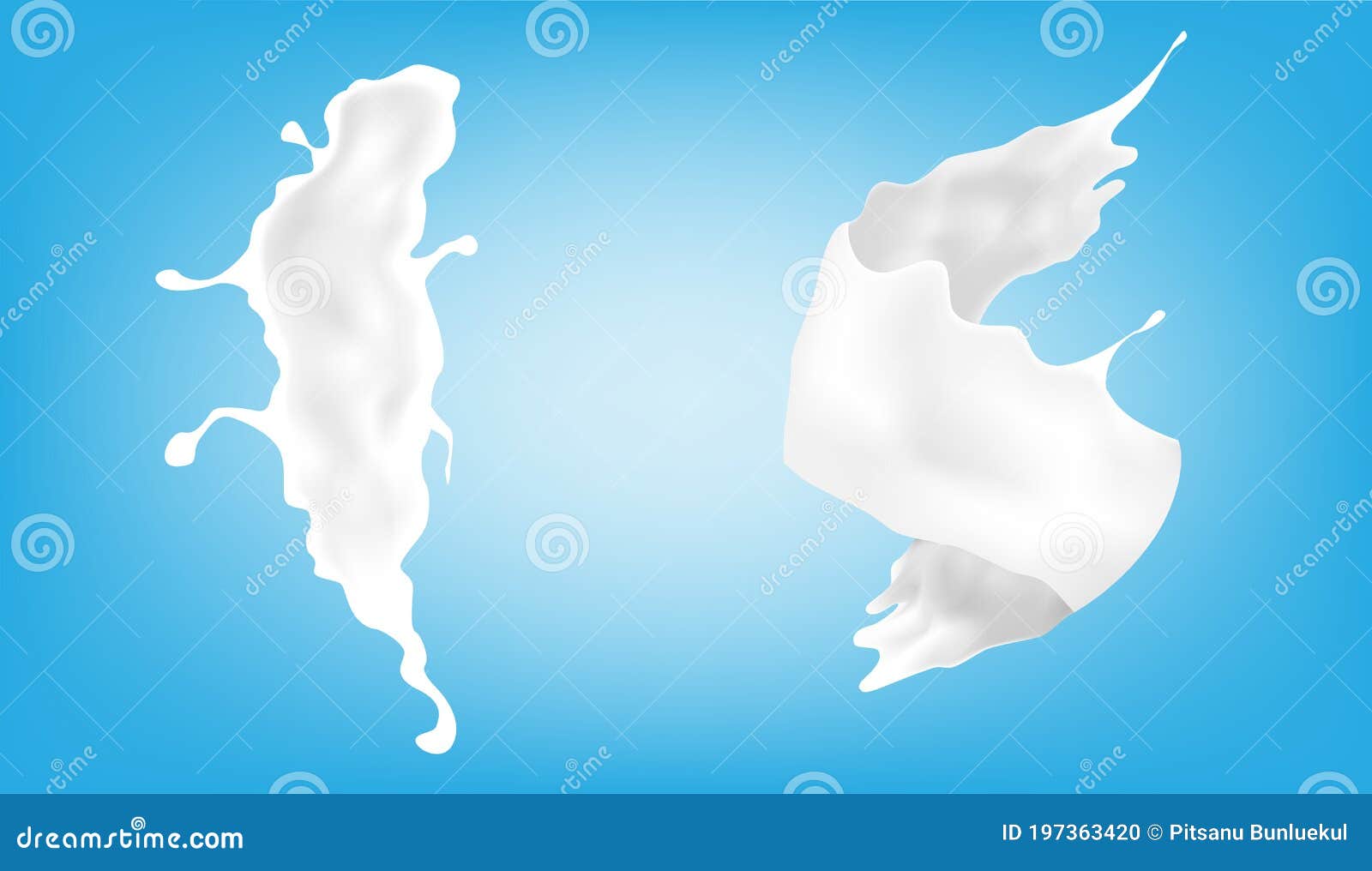 Milk Splash with Two Shapes Stock Vector - Illustration of background ...