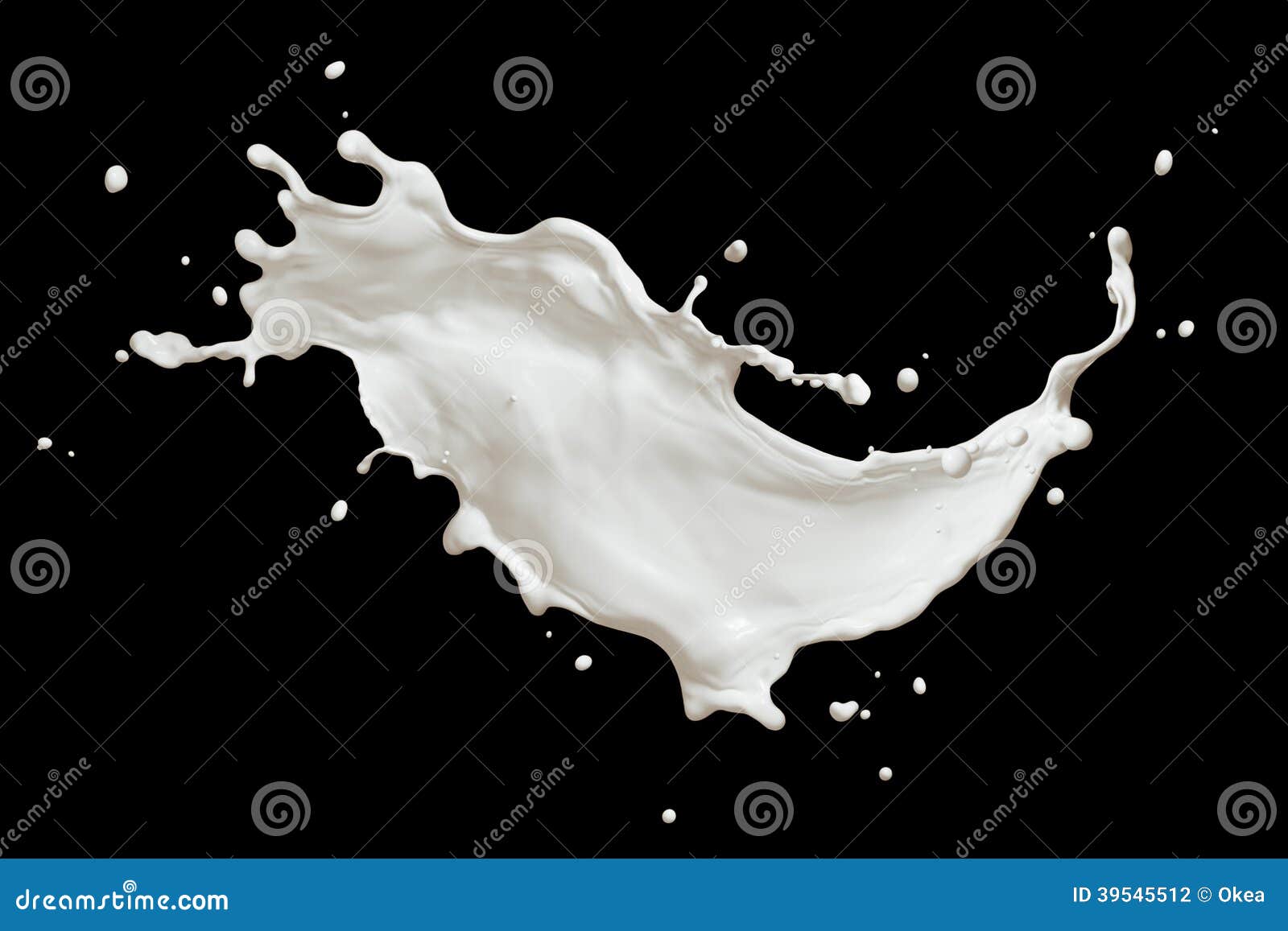 Milk splash stock photo. Image of nutrient, fresh, black - 39545512