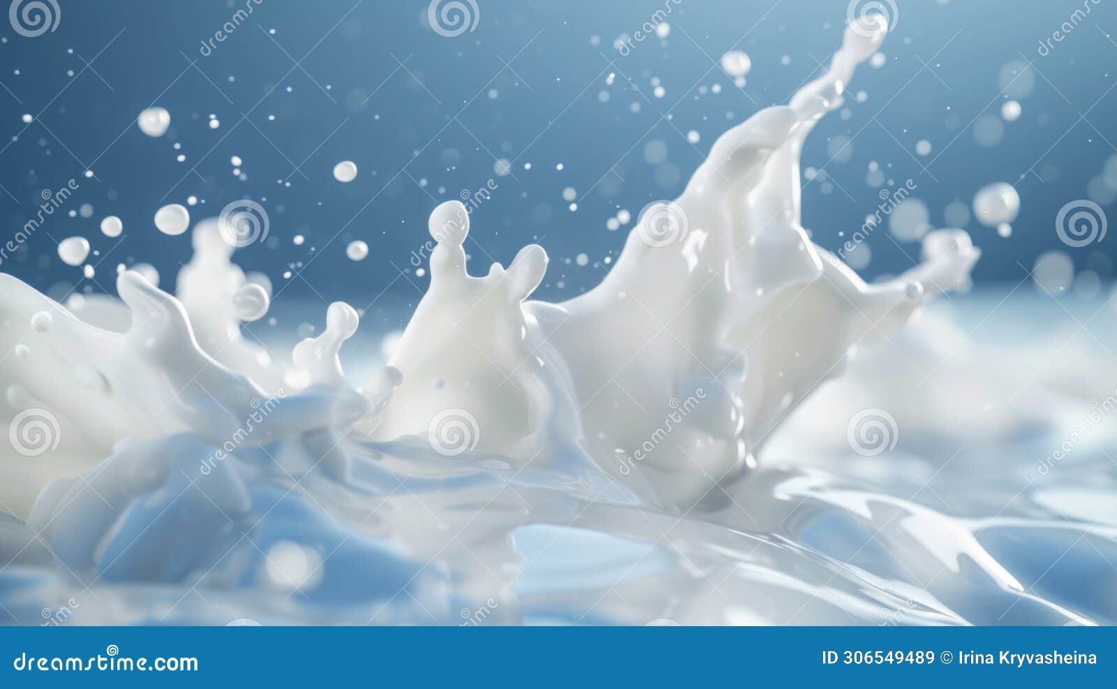Milk Splashes and Forms Intricate Patterns As it Collides with a ...