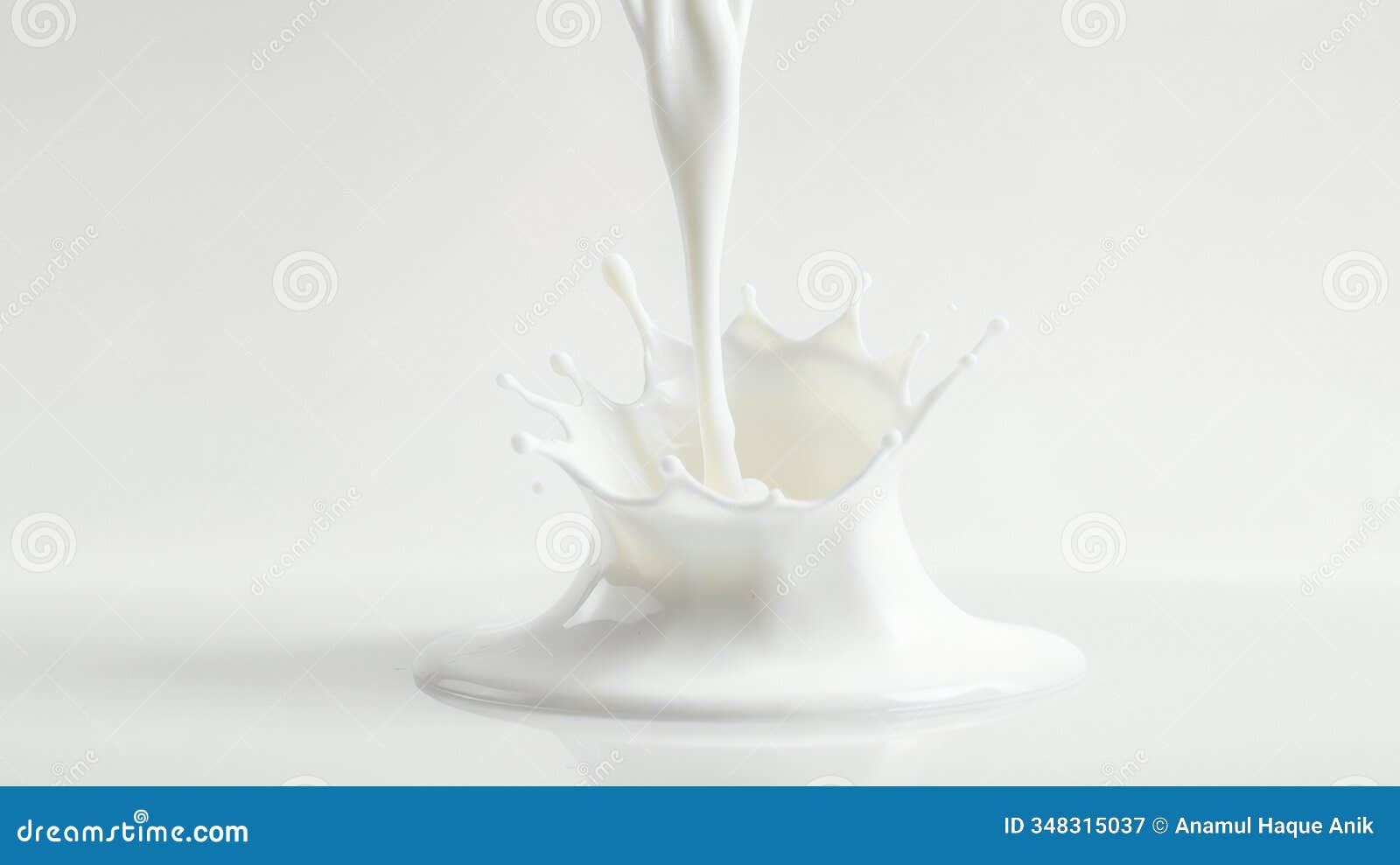 Milk Splashing into a Pool of Milk Stock Illustration - Illustration of ...