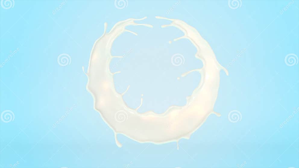 Milk is spread in a circle stock illustration. Illustration of calcium ...