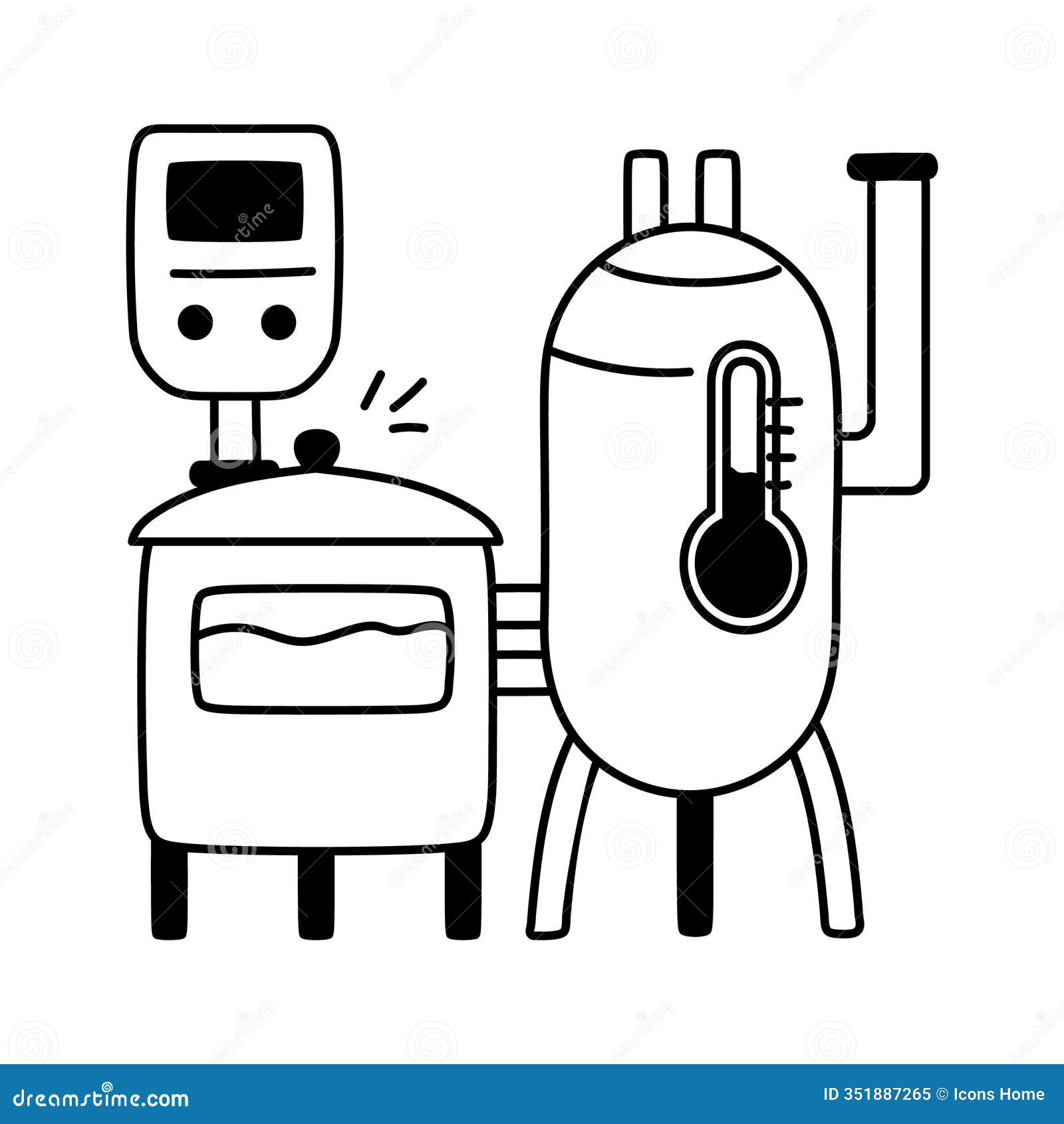 Milk Storage Tank with a Smaller Heating Element, Ready To Use Icon ...