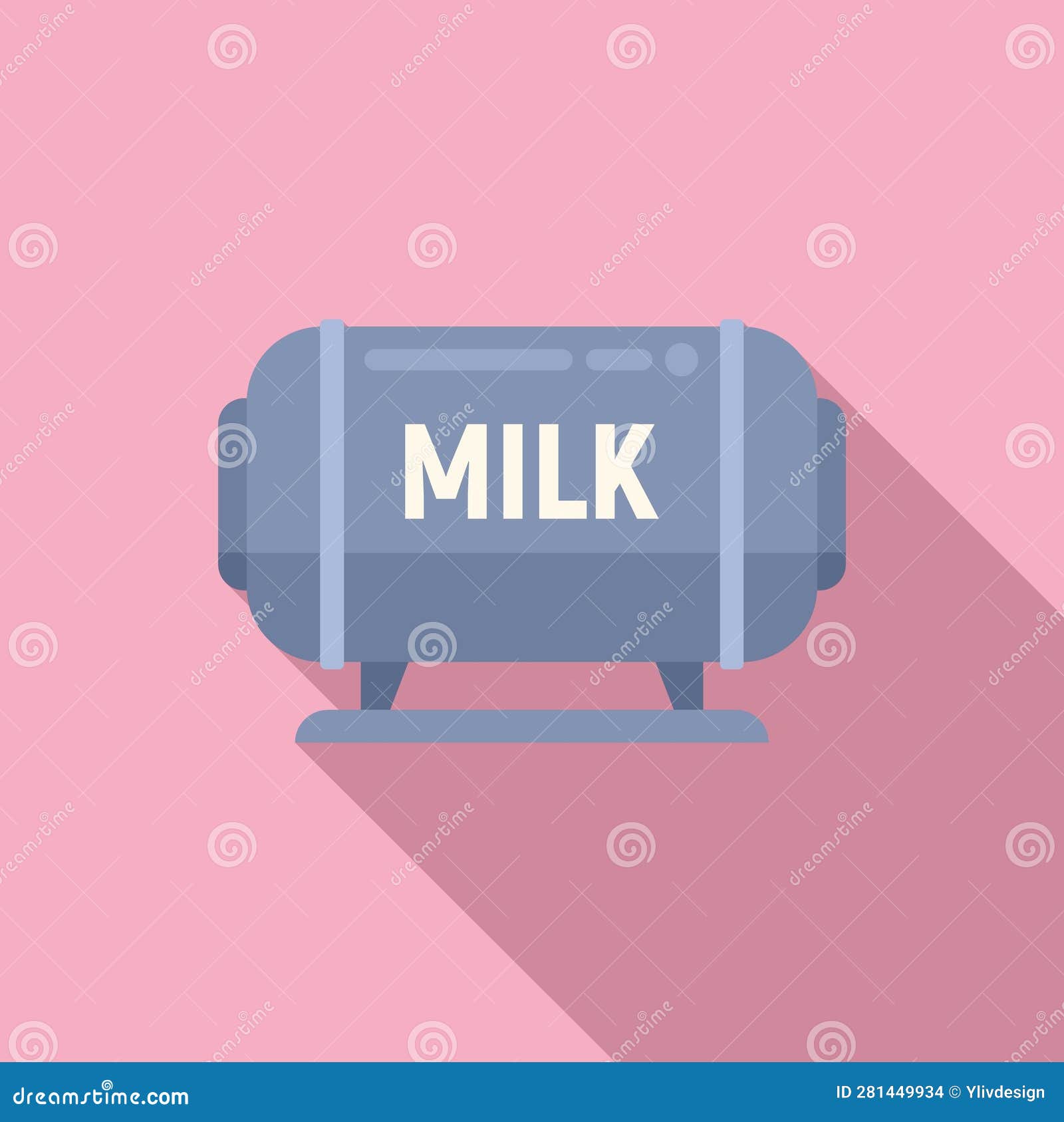 Milk Tank Icon Flat Vector. Food Production Stock Illustration ...