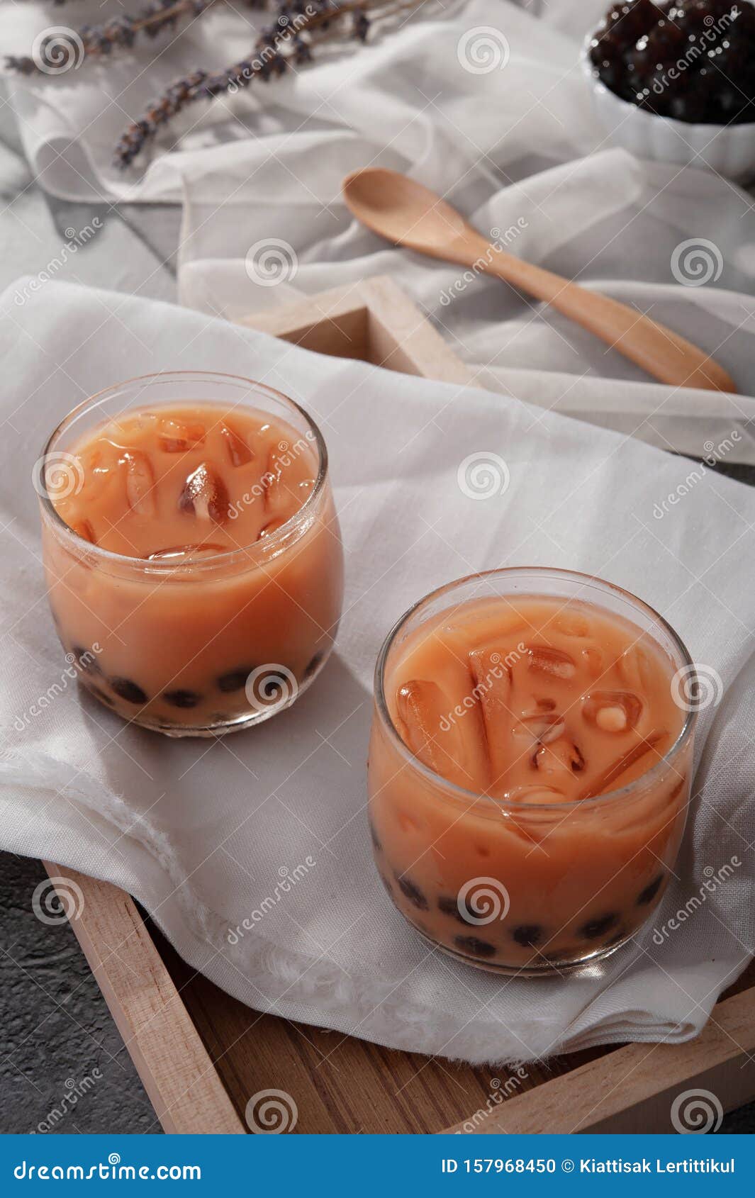 Milk Tea Bubble with Tapioca Pearls Stock Photo - Image of background ...