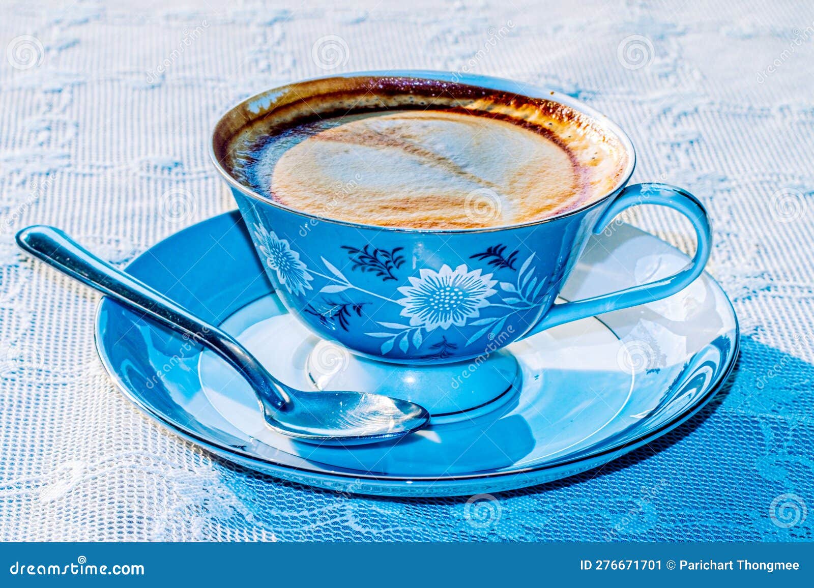 Milk Tea or Coffee with Milk in Cup Stock Image - Image of classic ...