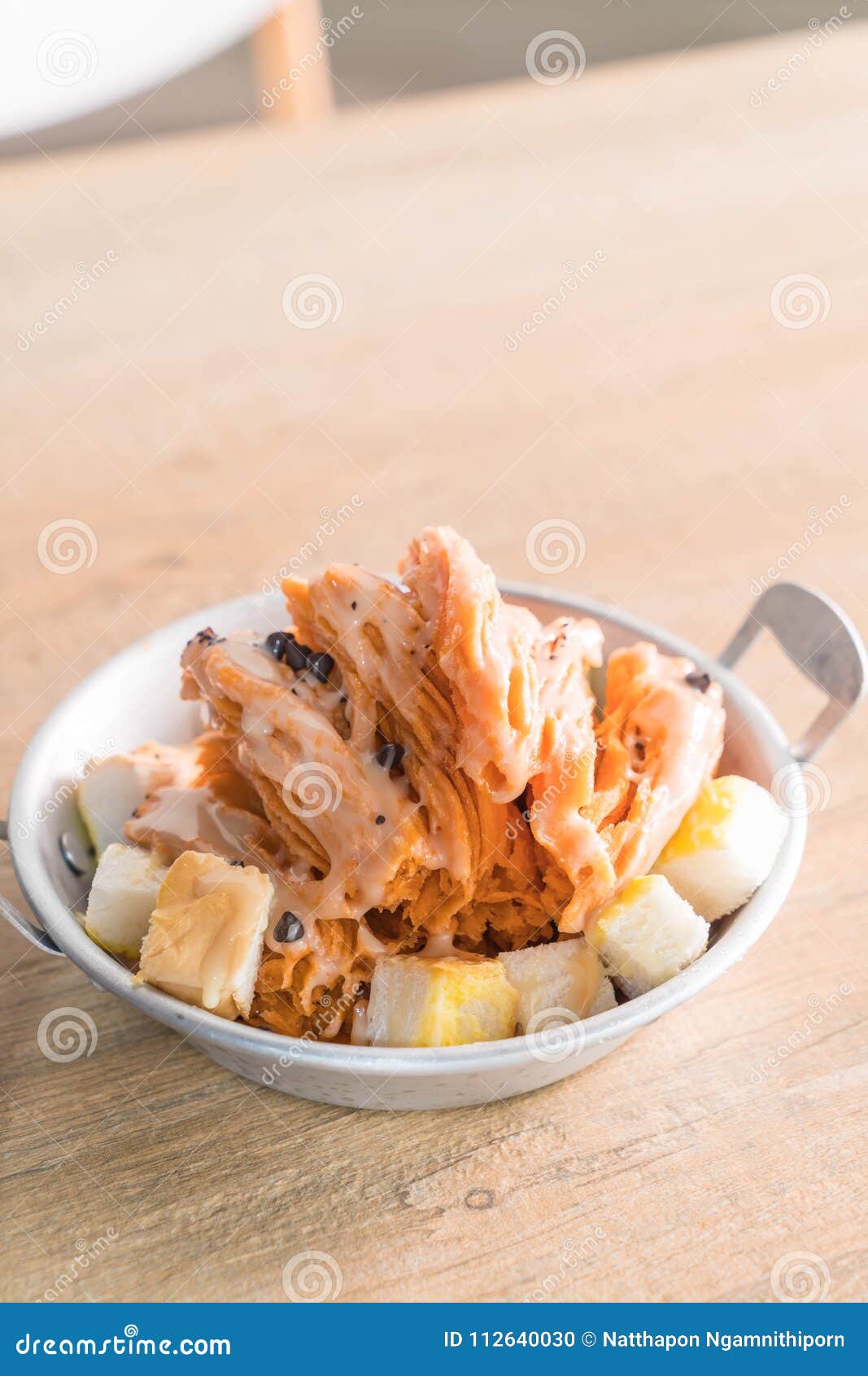 Milk tea ice shave stock photo. Image of sugar, bread - 112640030