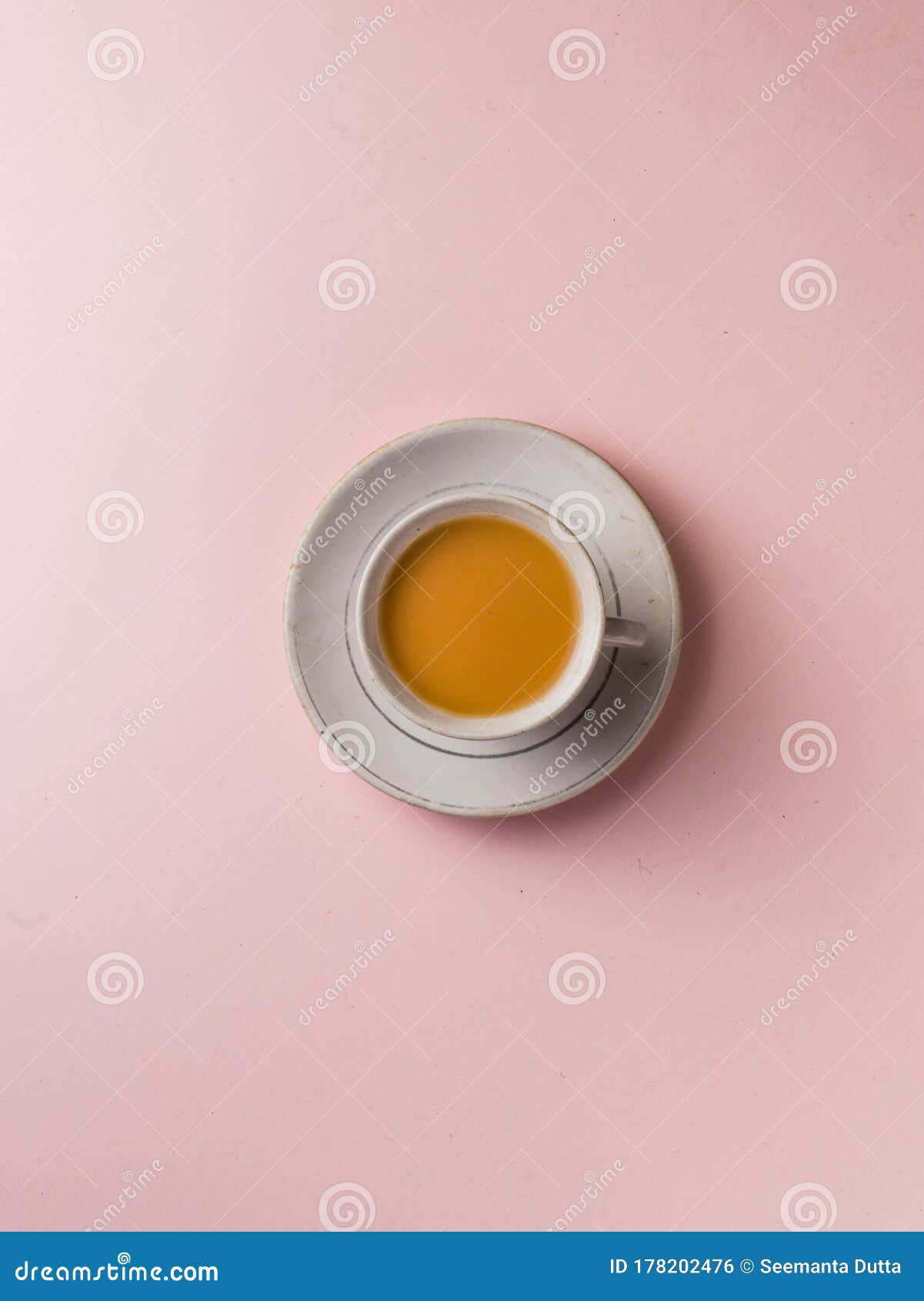 Milk Tea and Light Pink Colour Background Stock Image. Stock Photo ...
