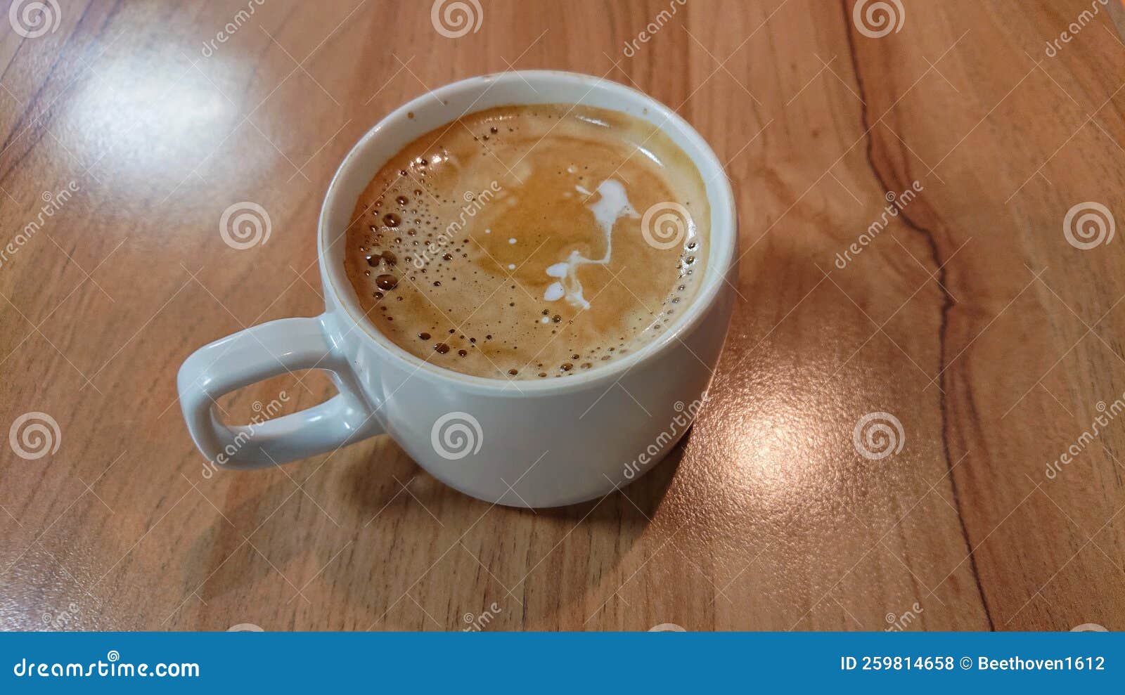 Milk tea on a wooden table stock photo. Image of dining - 259814658