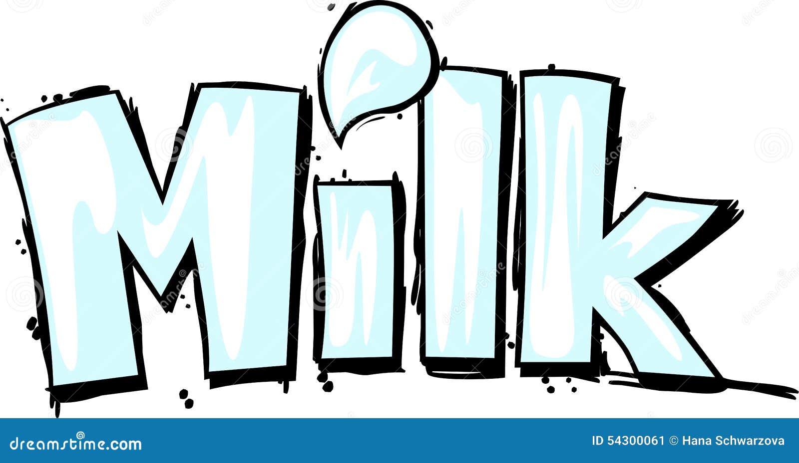 Milk Text - Vector Illustration Stock Vector - Illustration of font ...