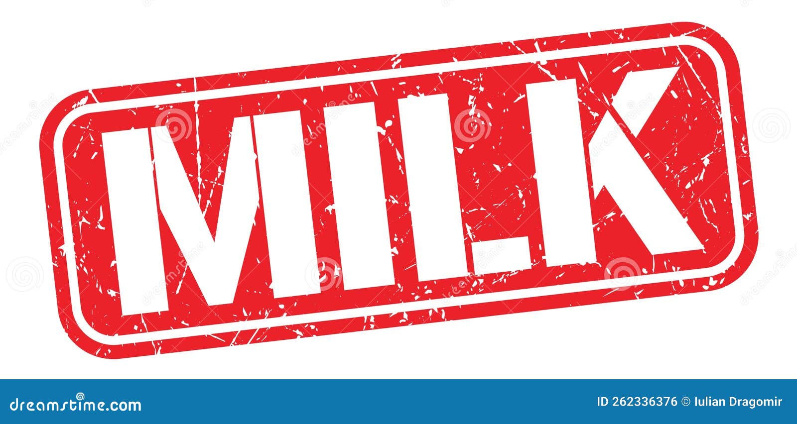 MILK Text Written on Red Stamp Sign Stock Illustration - Illustration ...