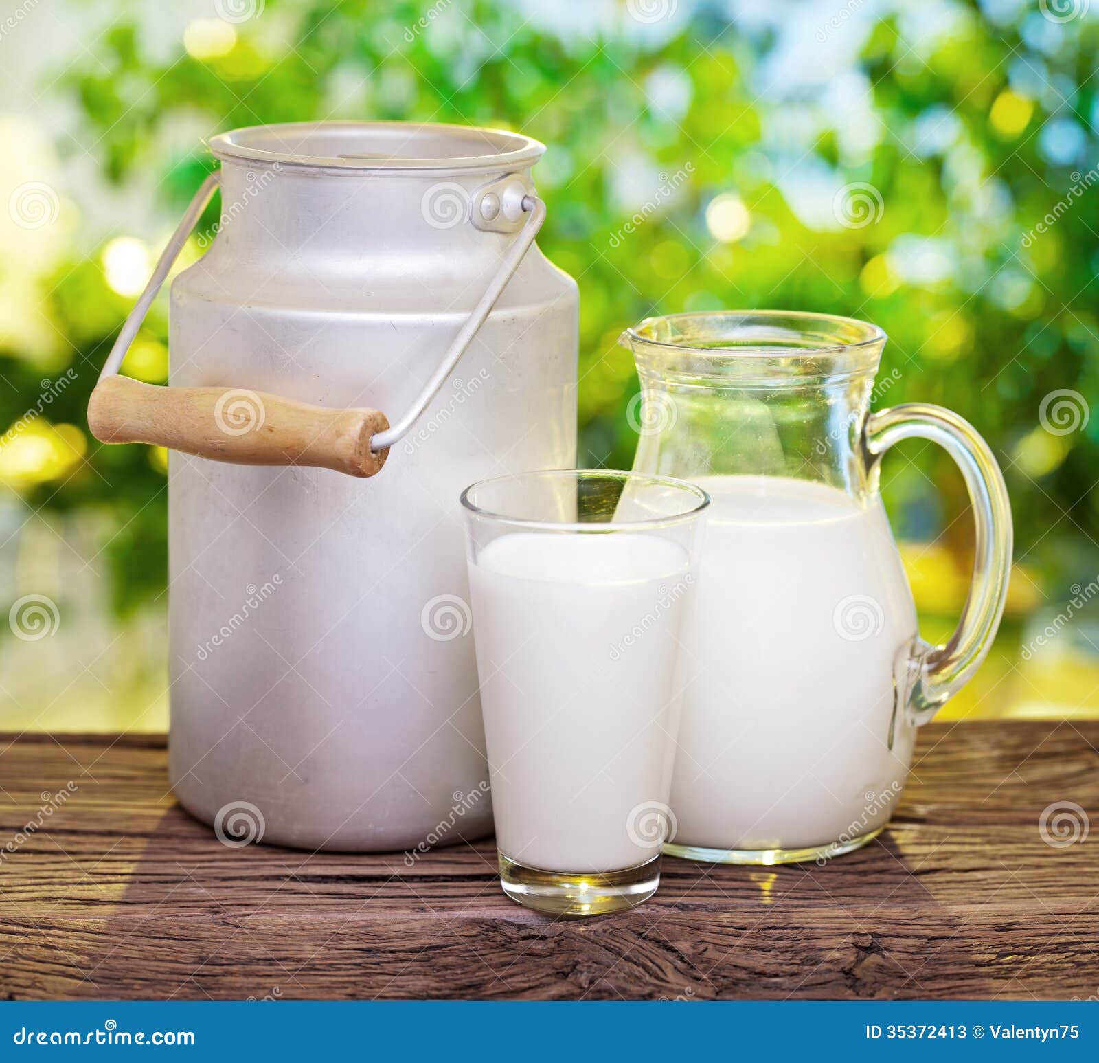 Milk in various dishes. stock image. Image of summer - 35372413