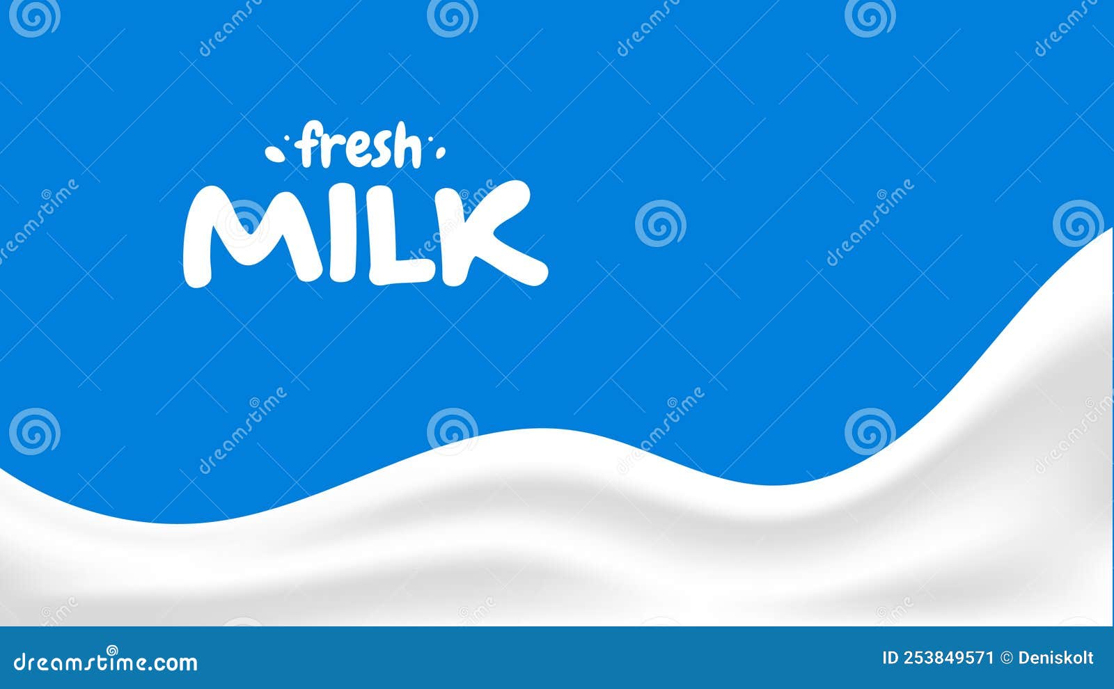 Milk Wave. White Yogurt And Cream Splash Flows, Realistic 3D Liquid ...