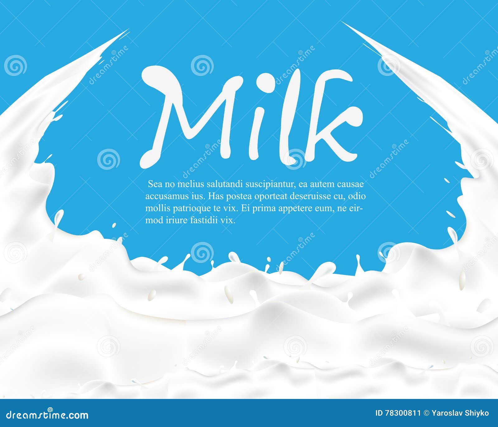 Milk Wave Splash Background, Vector Illustration Stock Vector ...