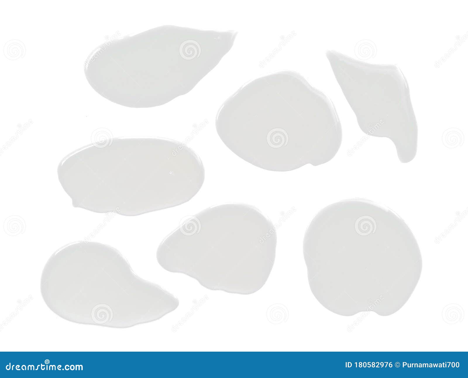 Spilled Milk Puddle Isolated on White Background. Stock Illustration ...