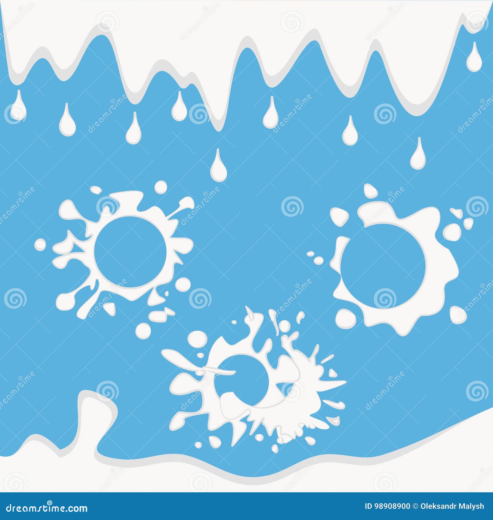 Milk, yogurt or cream stock vector. Illustration of drop - 98908900