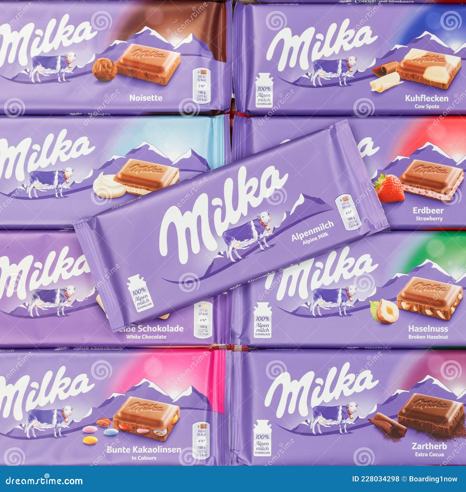 Milka Chocolate Bar With Tuc Cracker With Wooden Background. Milka Is A ...