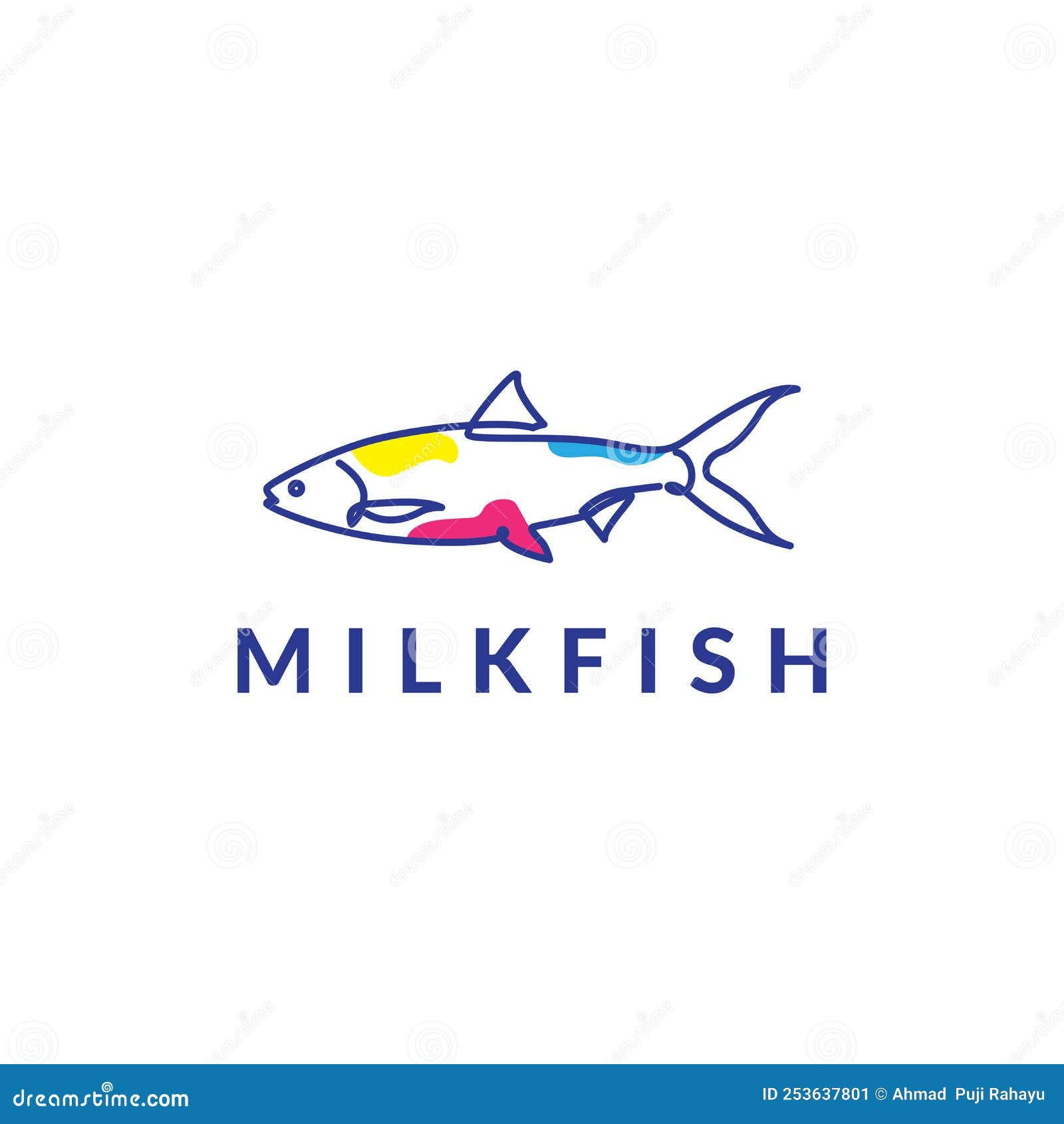 Milkfish Abstract Food Logo Design Stock Vector - Illustration of ...