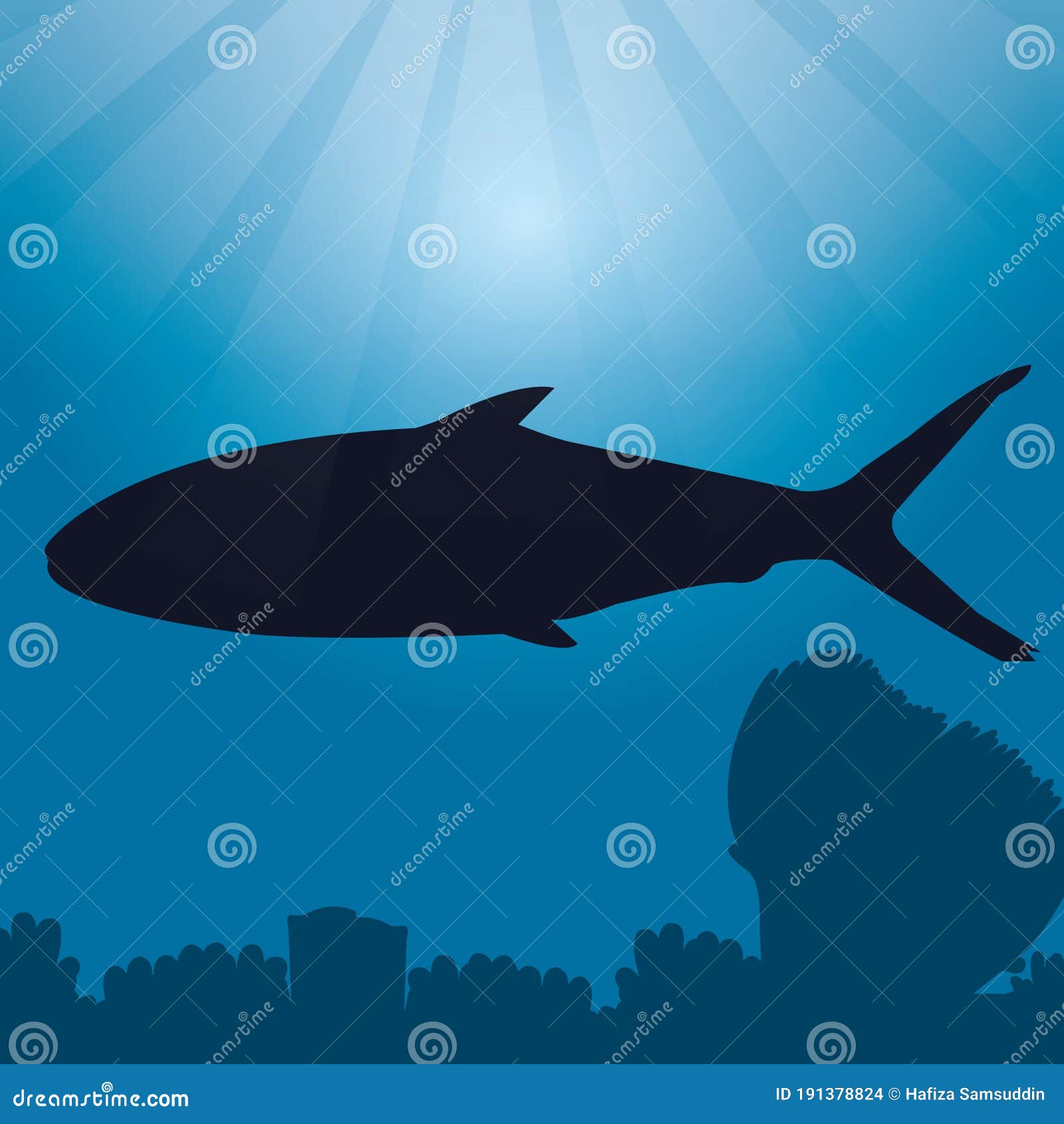 Milkfish Silhouette. Vector Illustration Decorative Design Stock Vector ...