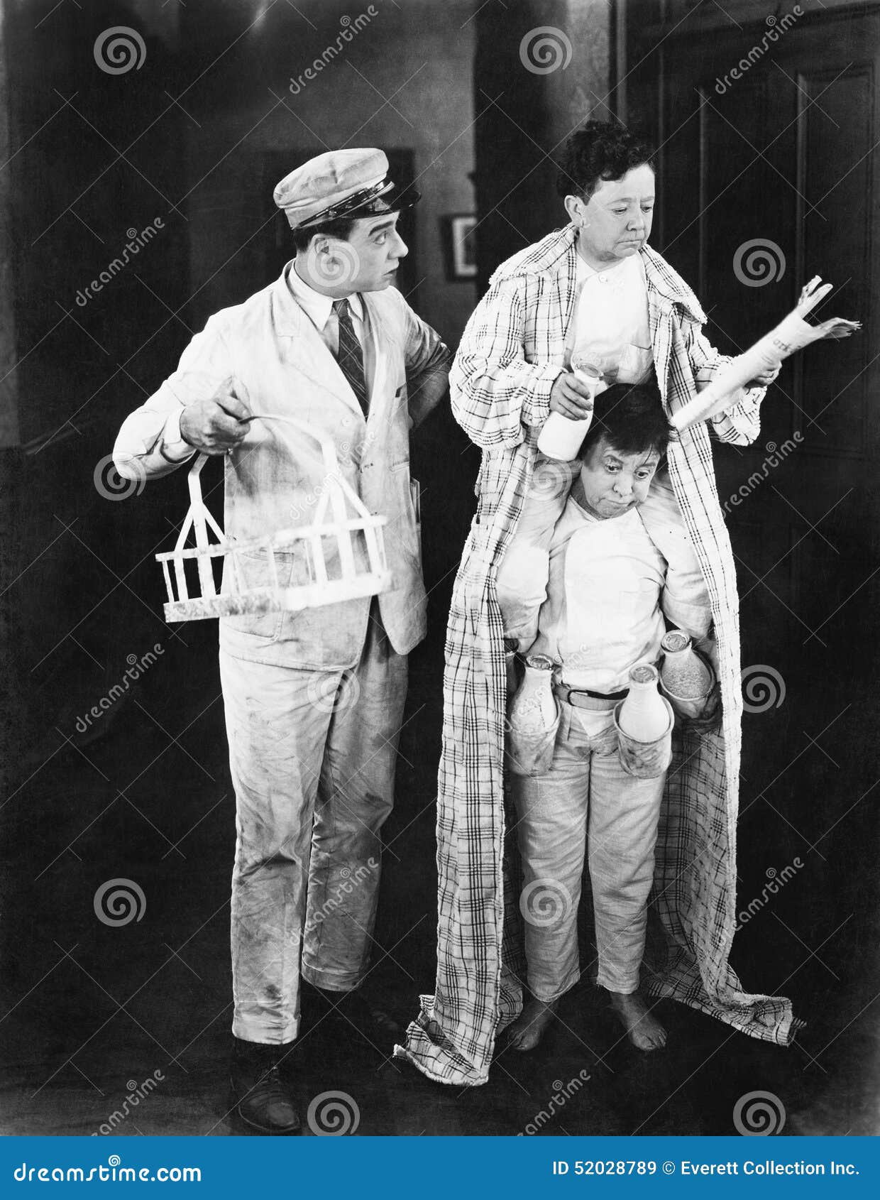 Milkman and two dwarfs stock image. Image of hidden, concealed - 52028789