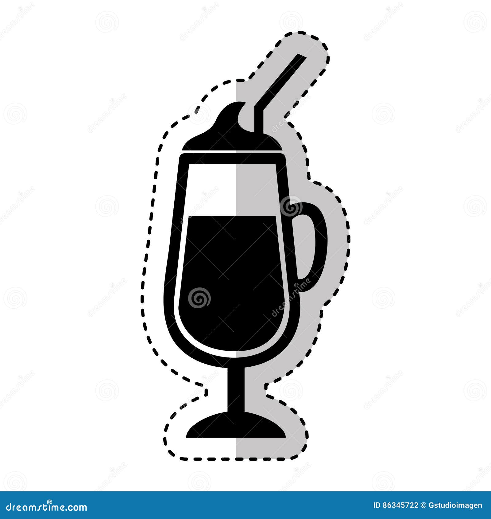 Milkshake Cup Isolated Icon Stock Vector - Illustration of milkshake ...