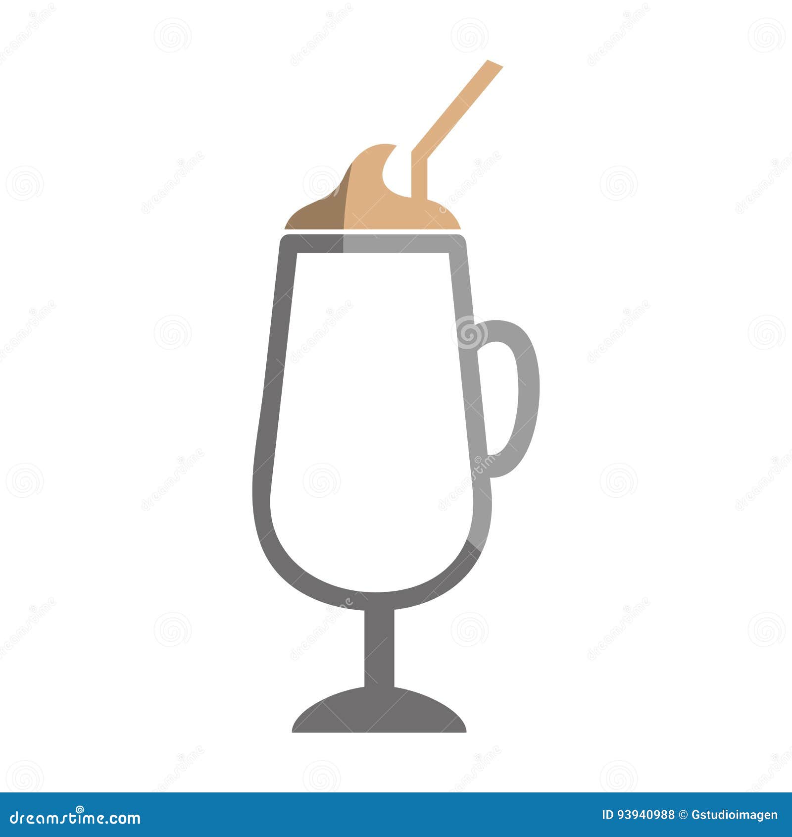 Milkshake Cup Isolated Icon Stock Vector - Illustration of shake ...