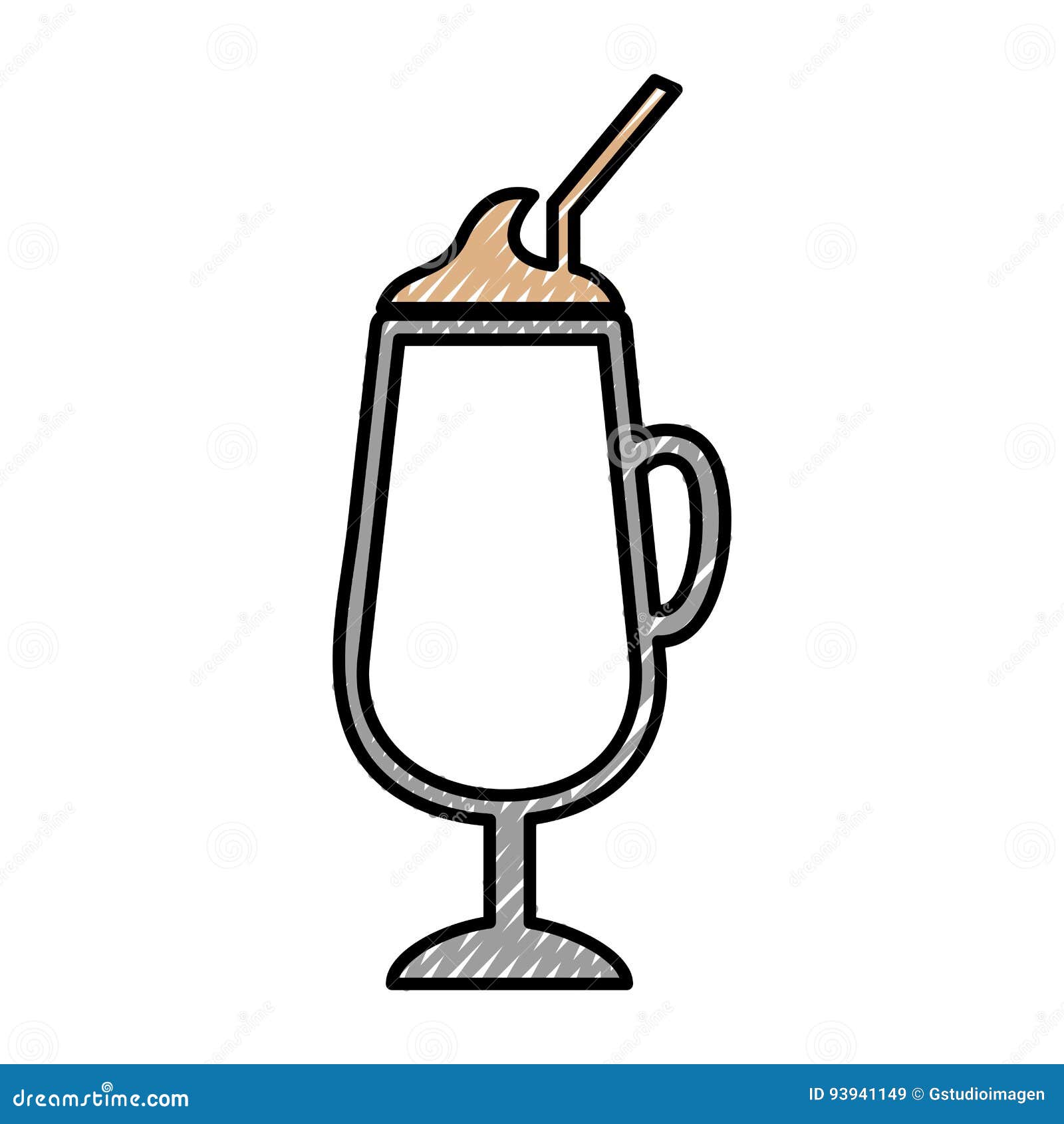 Milkshake Cup Isolated Icon Stock Vector - Illustration of element ...