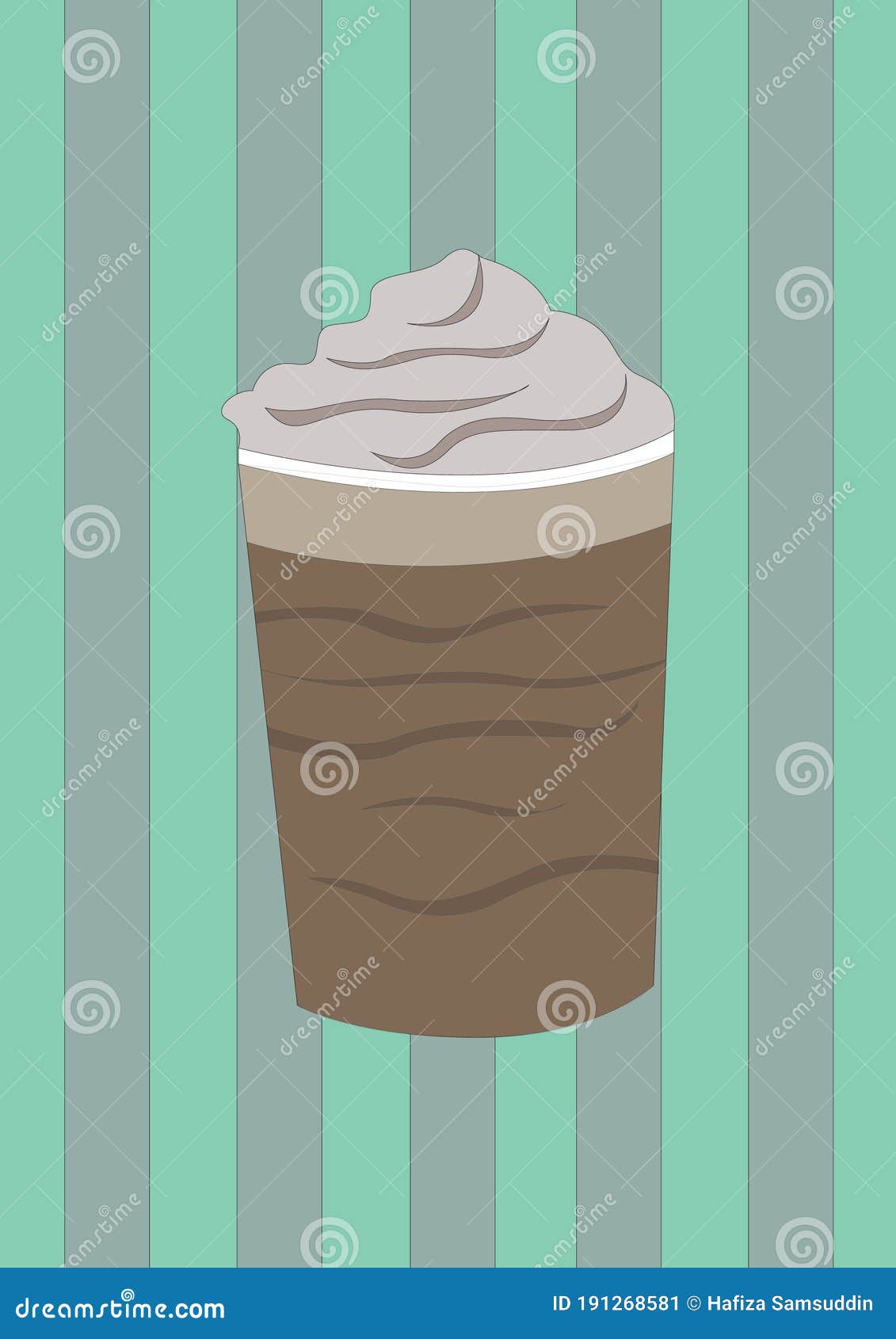 Milkshake in a Cup. Vector Illustration Decorative Design Stock Vector ...