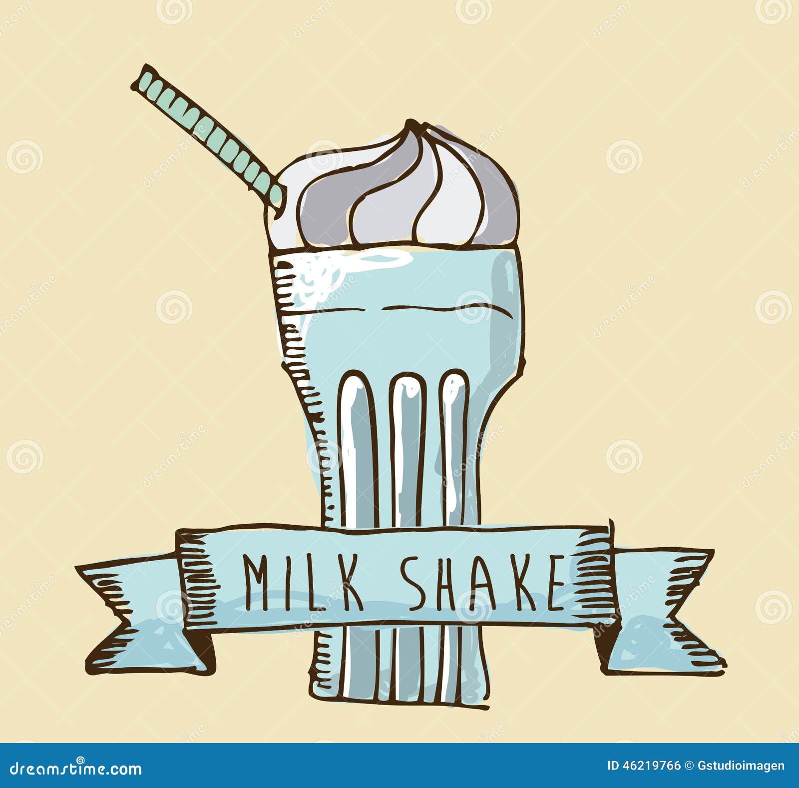 Milkshake design stock illustration. Illustration of label - 46219766