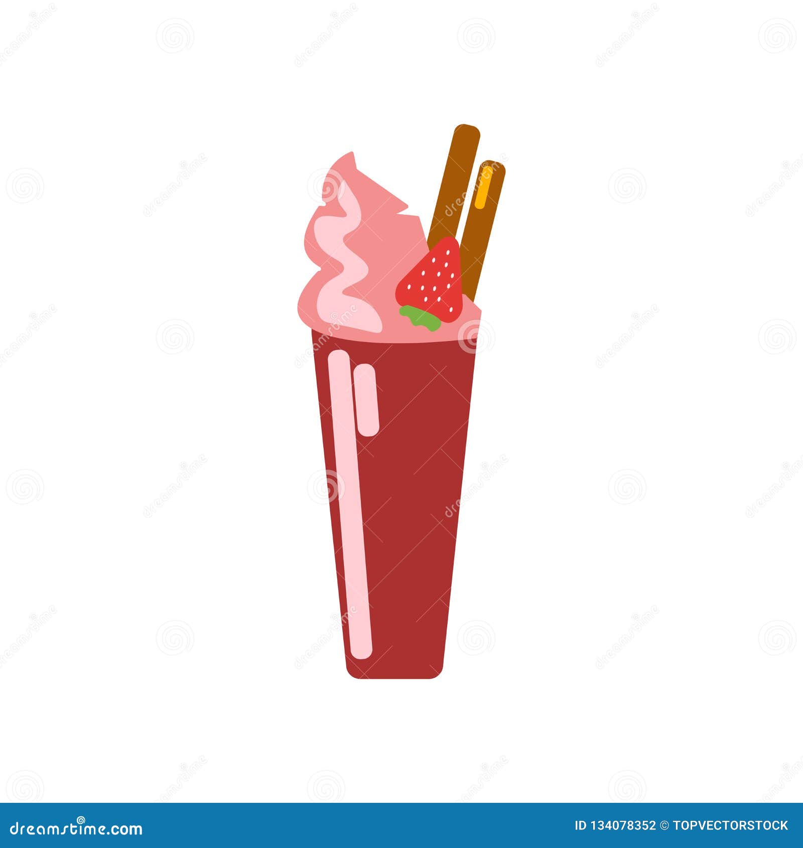 Milkshake Icon Vector Isolated on White Background, Milkshake Sign ...