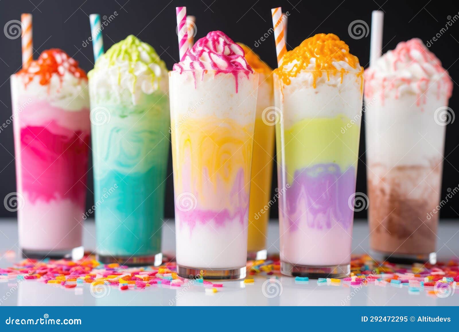 Milkshake with Multiple Layers of Flavors, Looking Colorful Stock Image ...